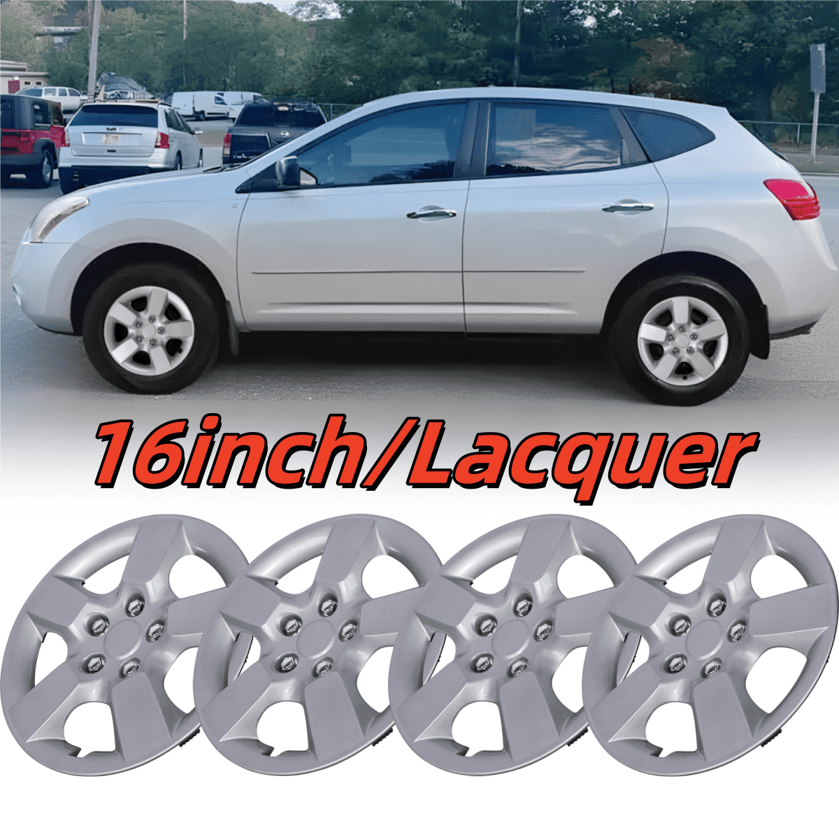 (Set of 4) 16 inch Hubcaps Wheel Rims Cover for 2008-2015 Nissan Rogue ...