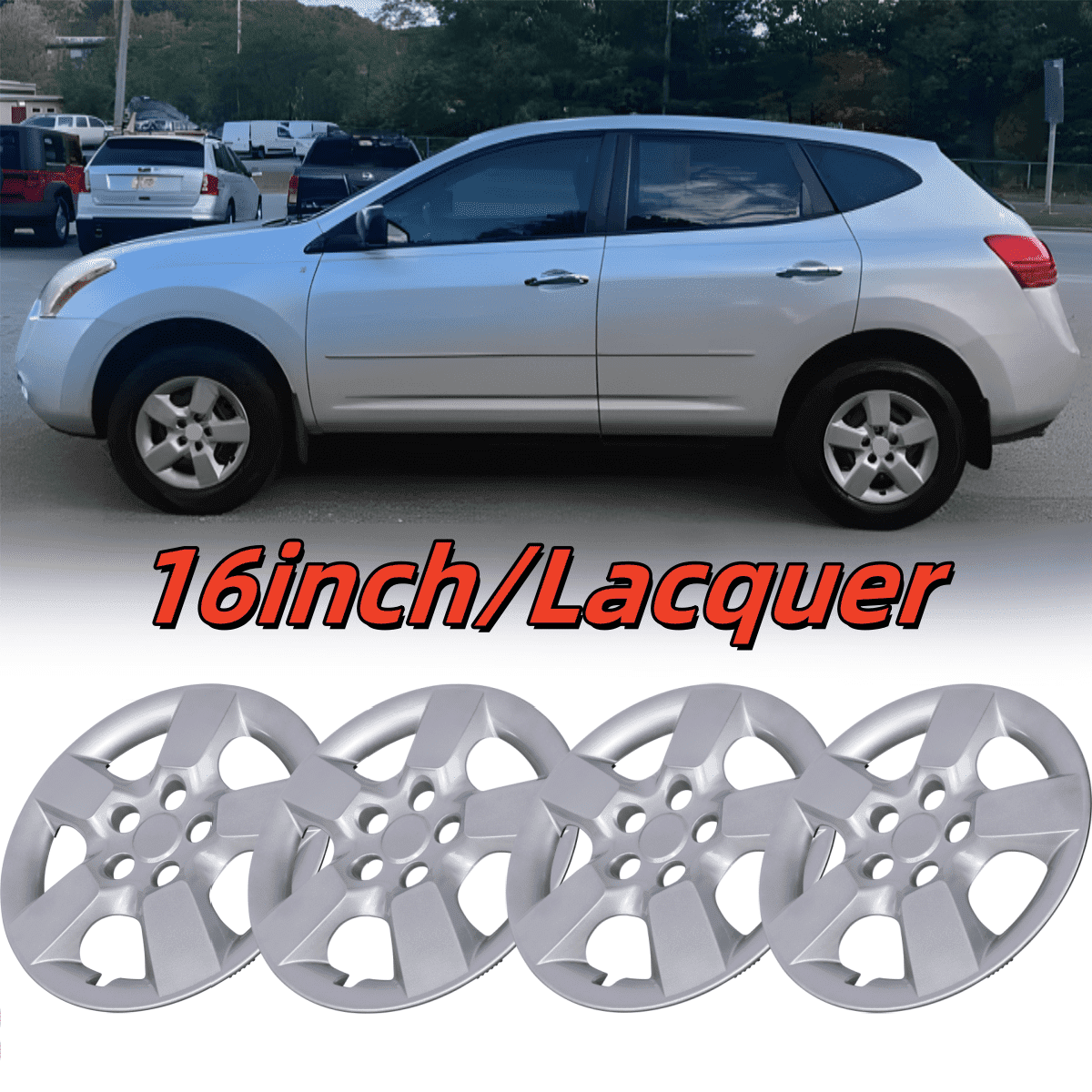 (Set of 4) 16 inch Hubcaps Wheel Rims Cover for 2008-2015 Nissan Rogue ...
