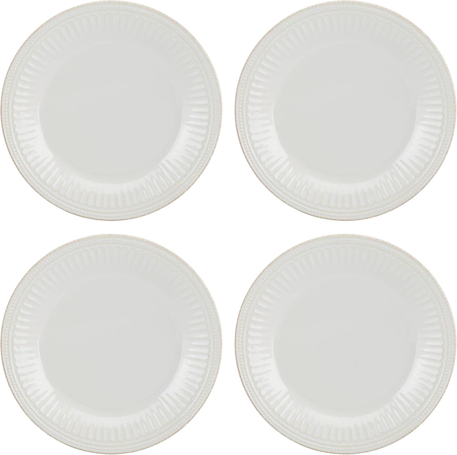 Set Of 4 | 895721 French Perle Groove Dinner Plates - Walmart.com