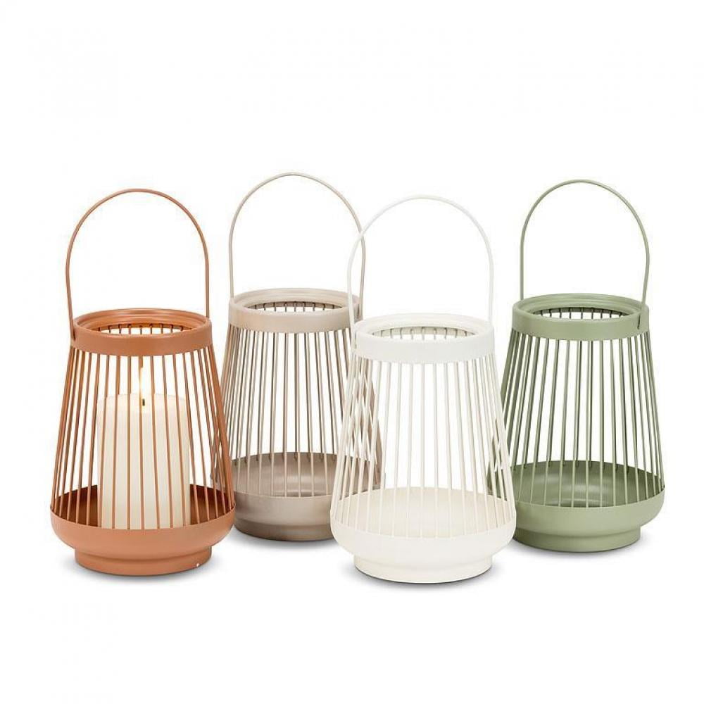 Set Of 4 Assorted Colors Spoke Pattern Lantern - Walmart.com