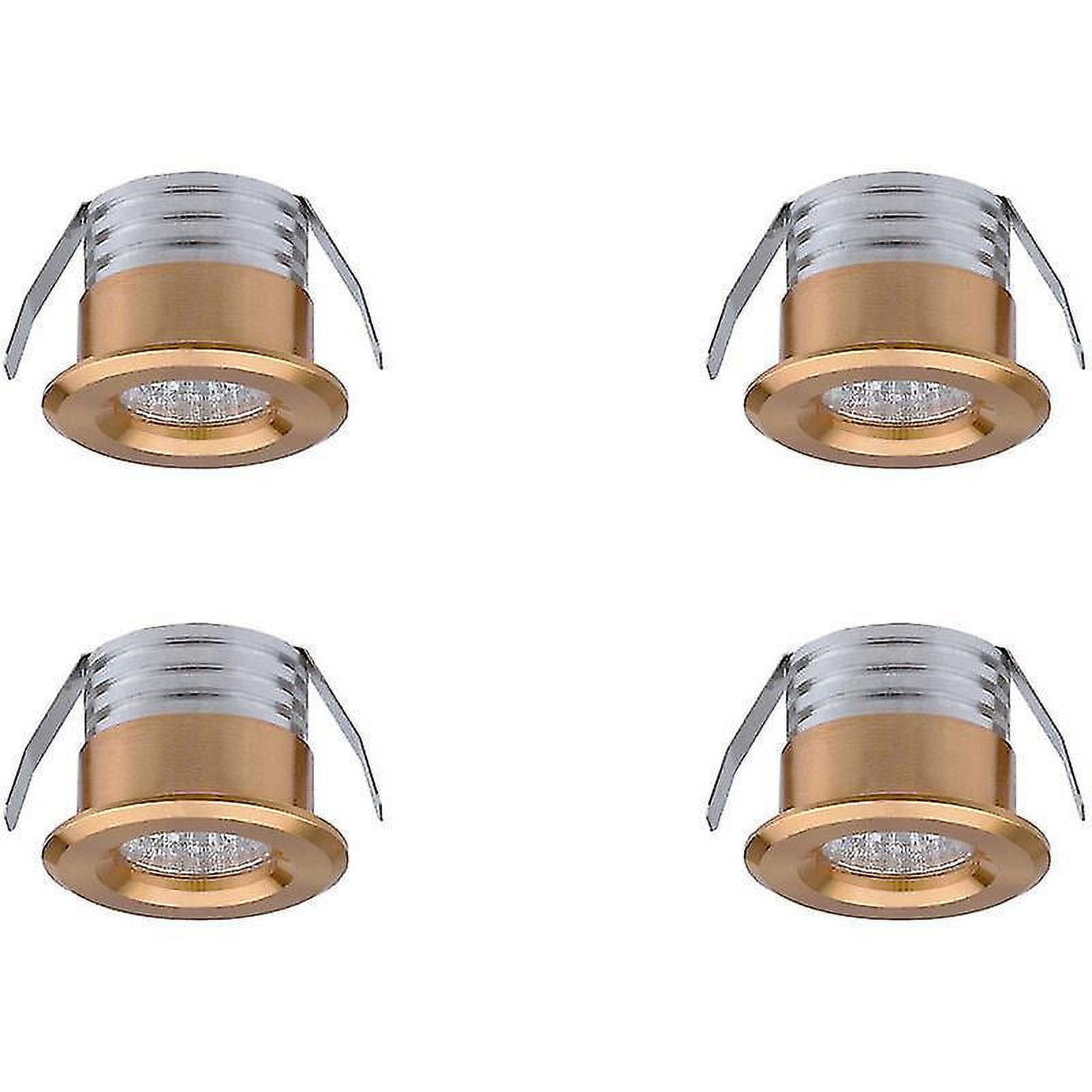 Set of 4 Mini Recessed LED Spotlights, 3 W, Warm White Gold - Walmart.com