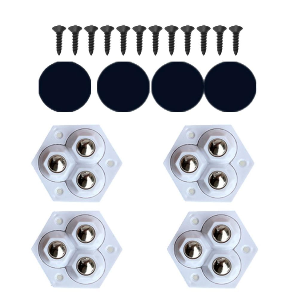 Set Of 4 Stick Mini Furniture Rollers Adhesive Mini Casters Wheel ...