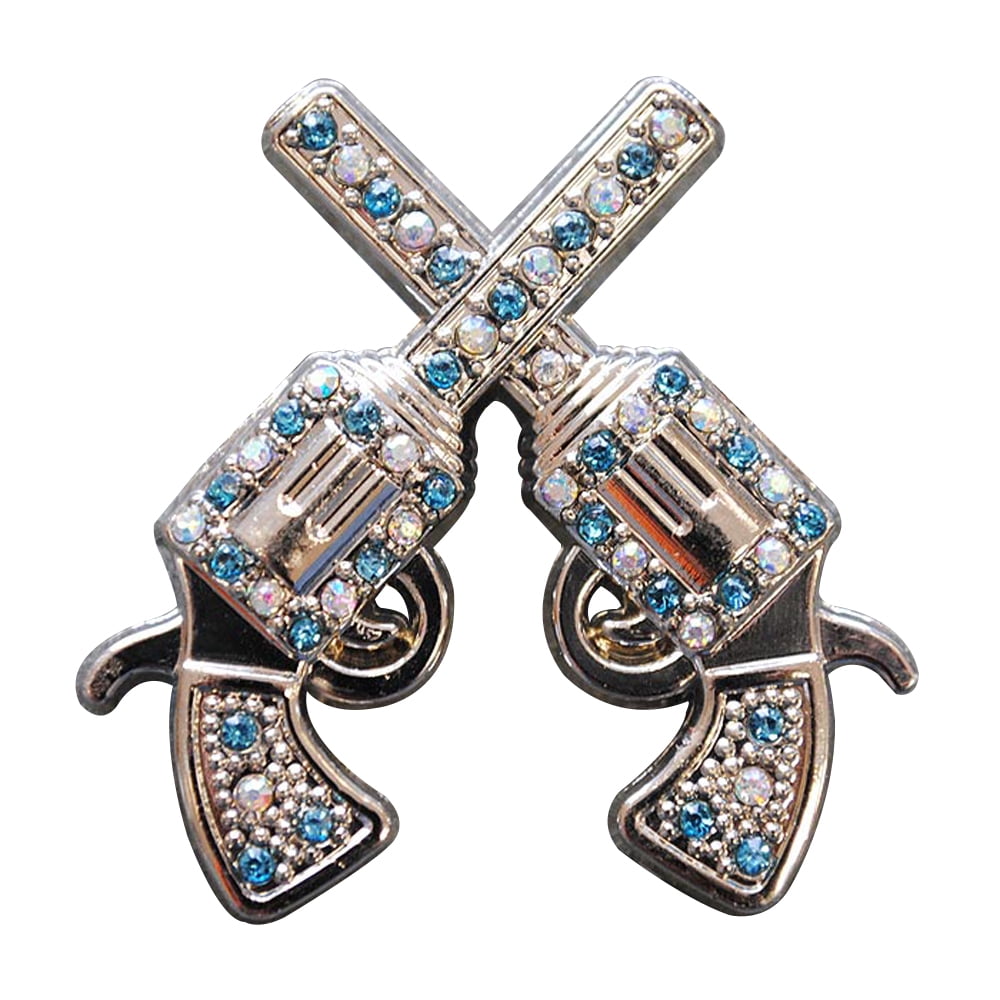 Set Of 4 Western Screw Back Concho Cross Gun Shooting Turquoise Crystal ...
