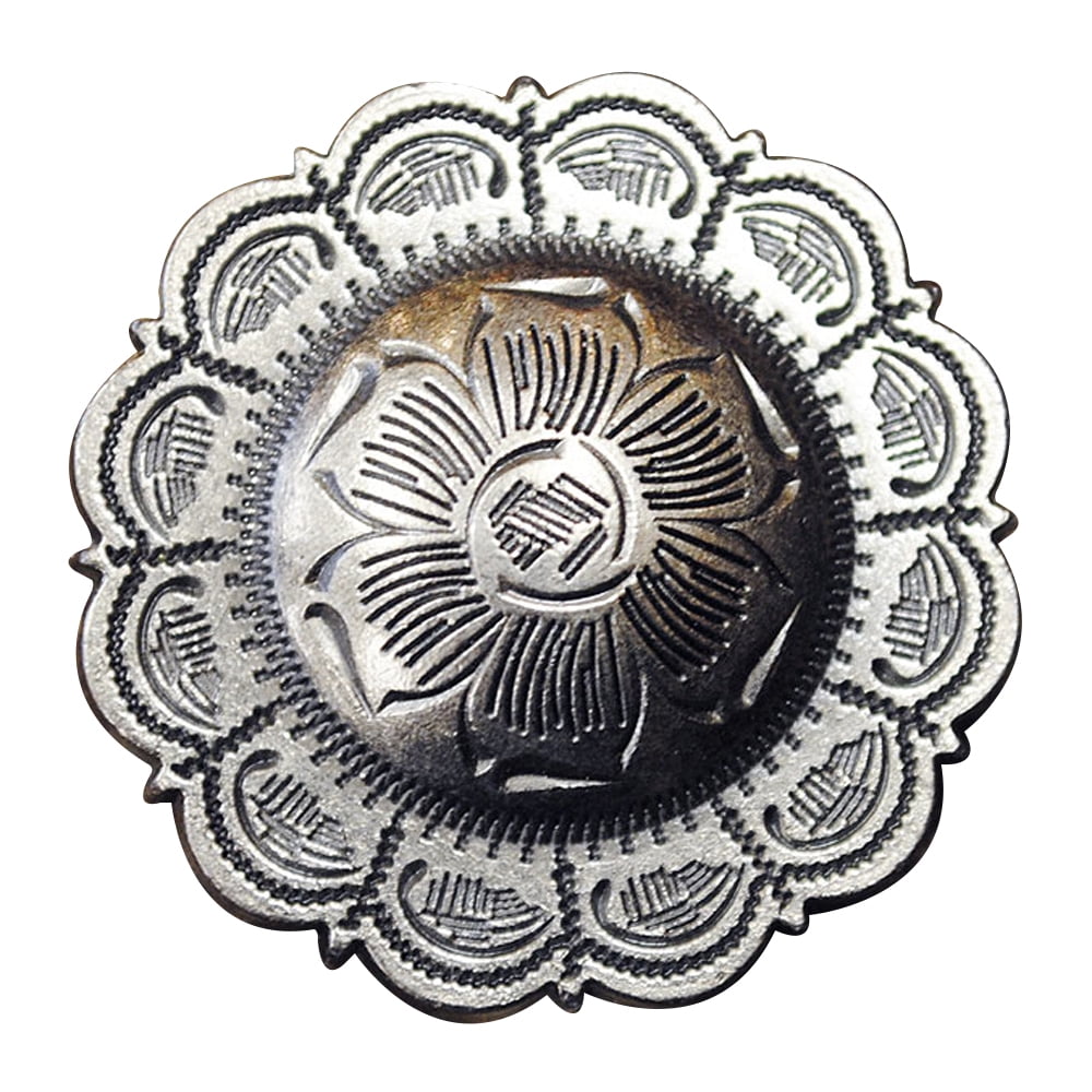 Set Of 4 Western Screw Back Concho Floral Carved Saddle Bling Cowgirl ...