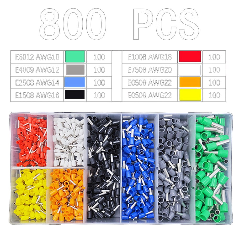 Set Of 400/800/1200/2120Pcs Cold Pressed European Style Tube Terminal ...