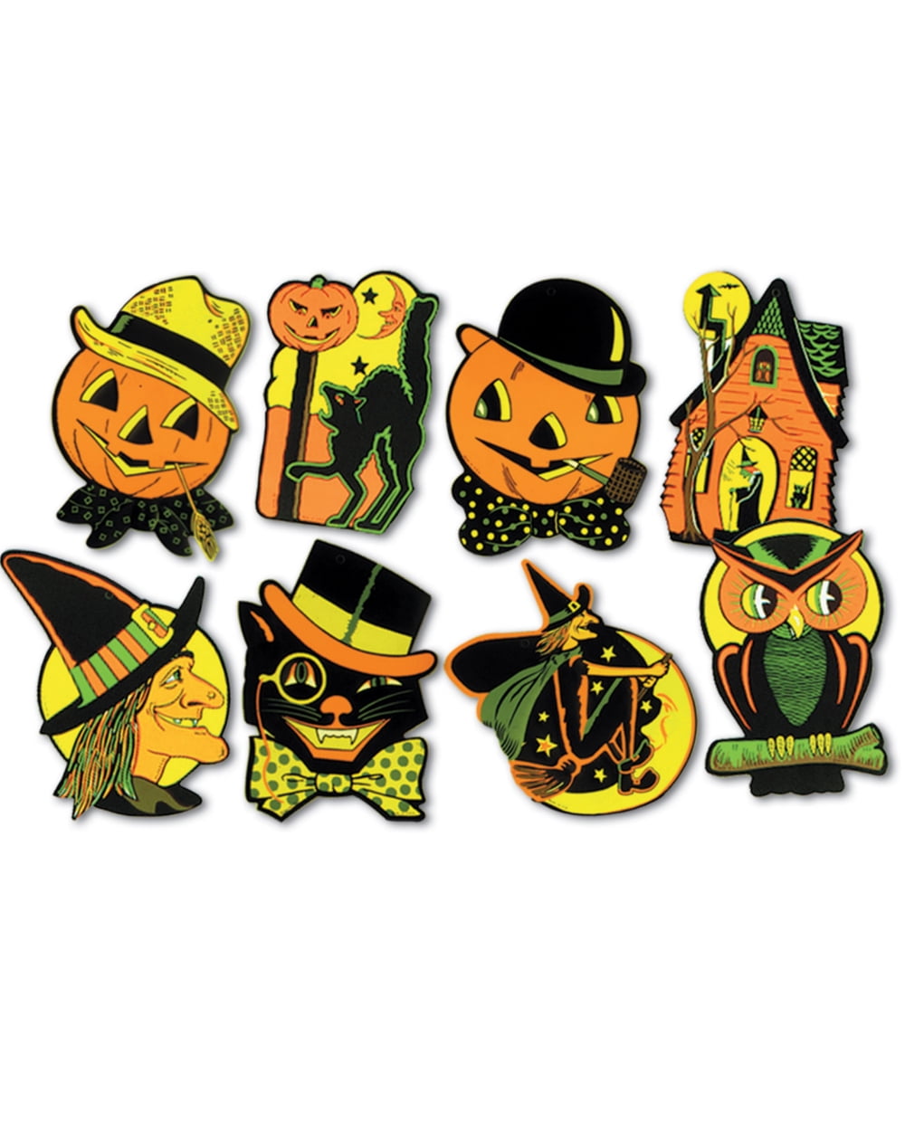 Set Of (48) Assorted 8-10" 2 Sided Halloween Cutouts Party Decorations ...