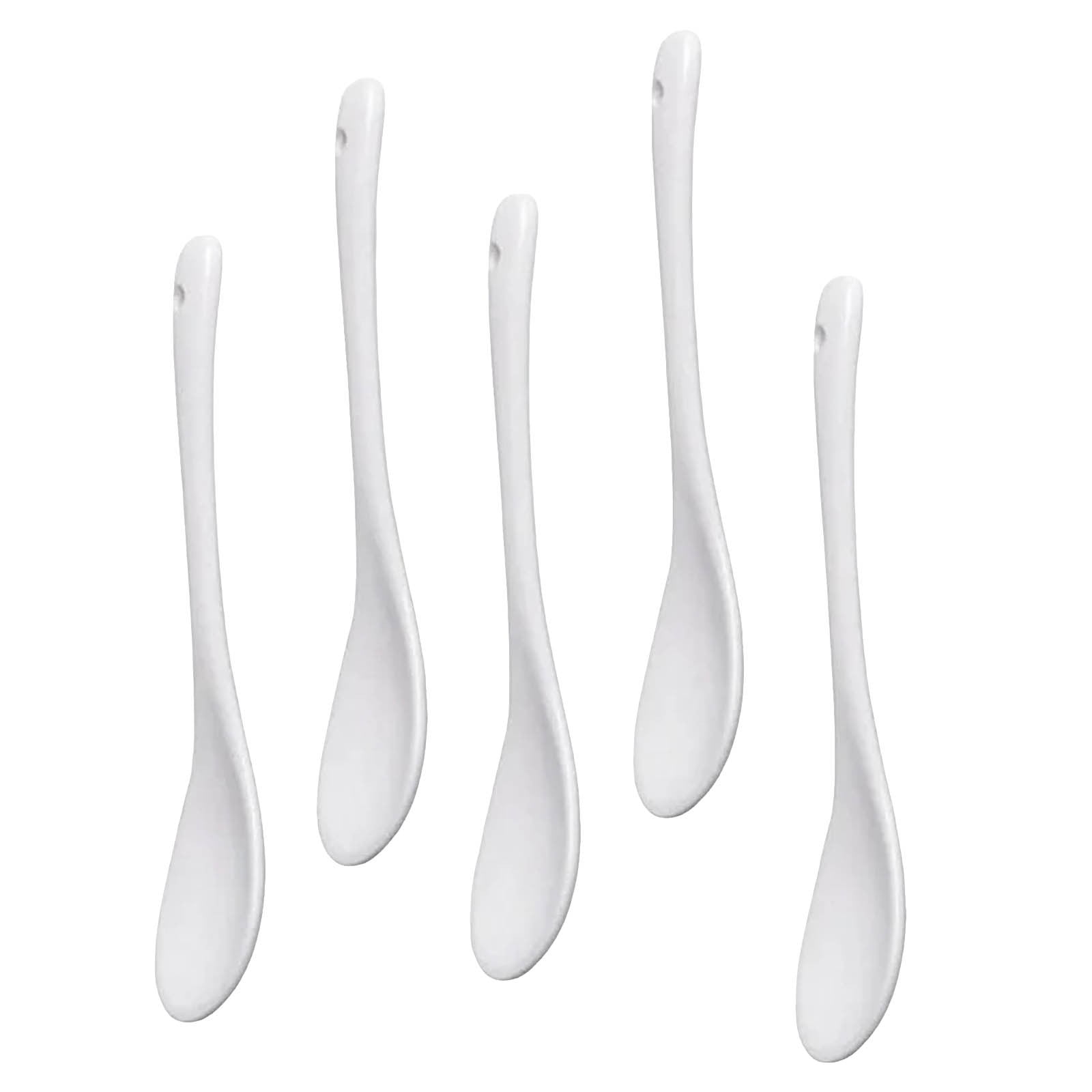 Set Of 5 Ceramic Spoon Teaspoon Spoon - High-Ceramic Quality, Stylish ...