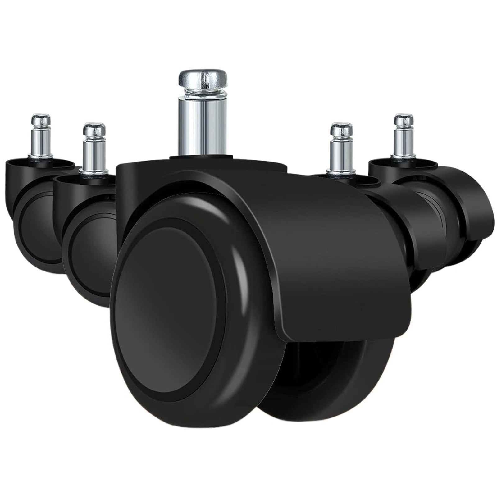 Set Of 5 Chair Wheel Caster Replacement Soft Mute Desk Caster Wheels ...