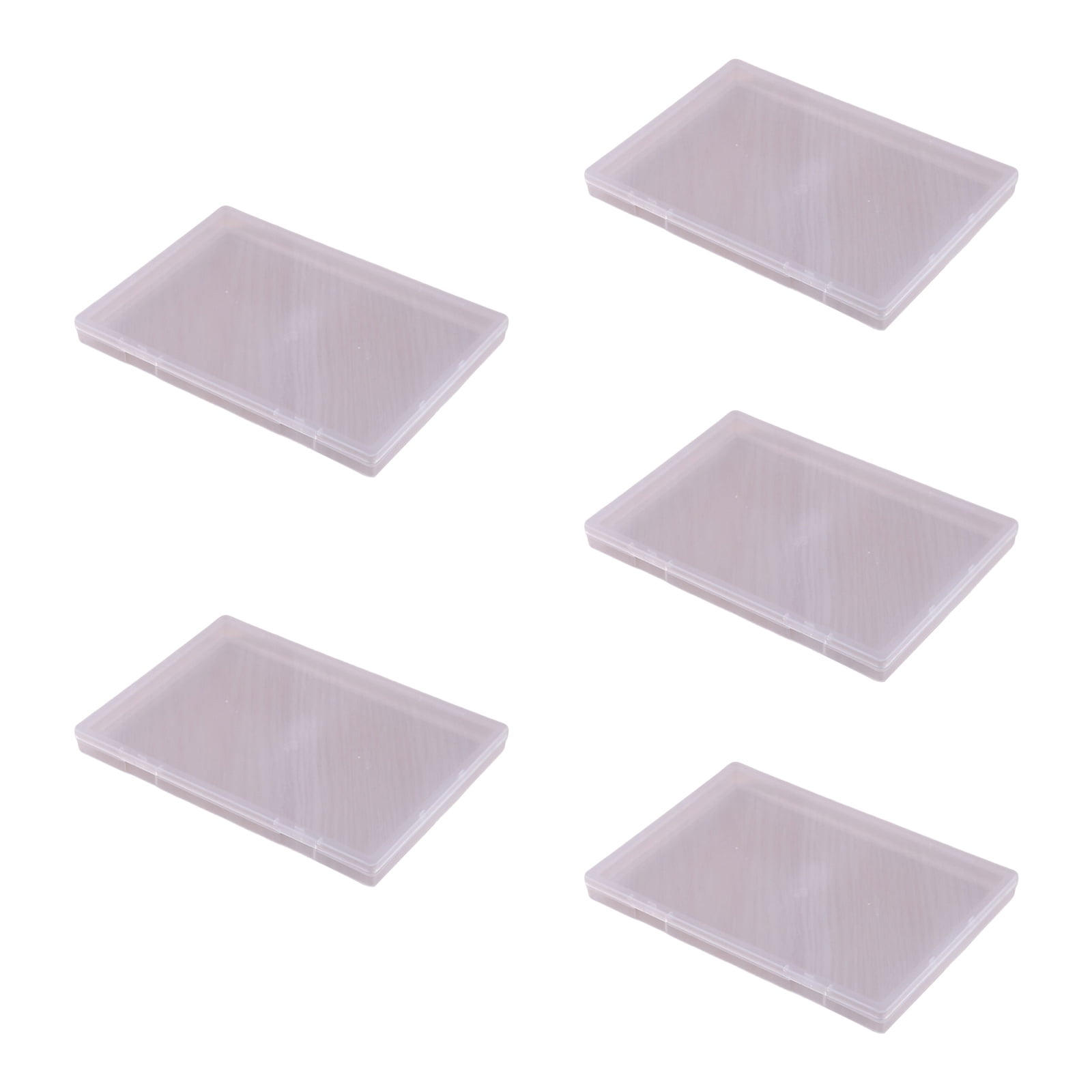 Set Of 5 Clear Plastic Storage Container with Tight Fitting Lid ...