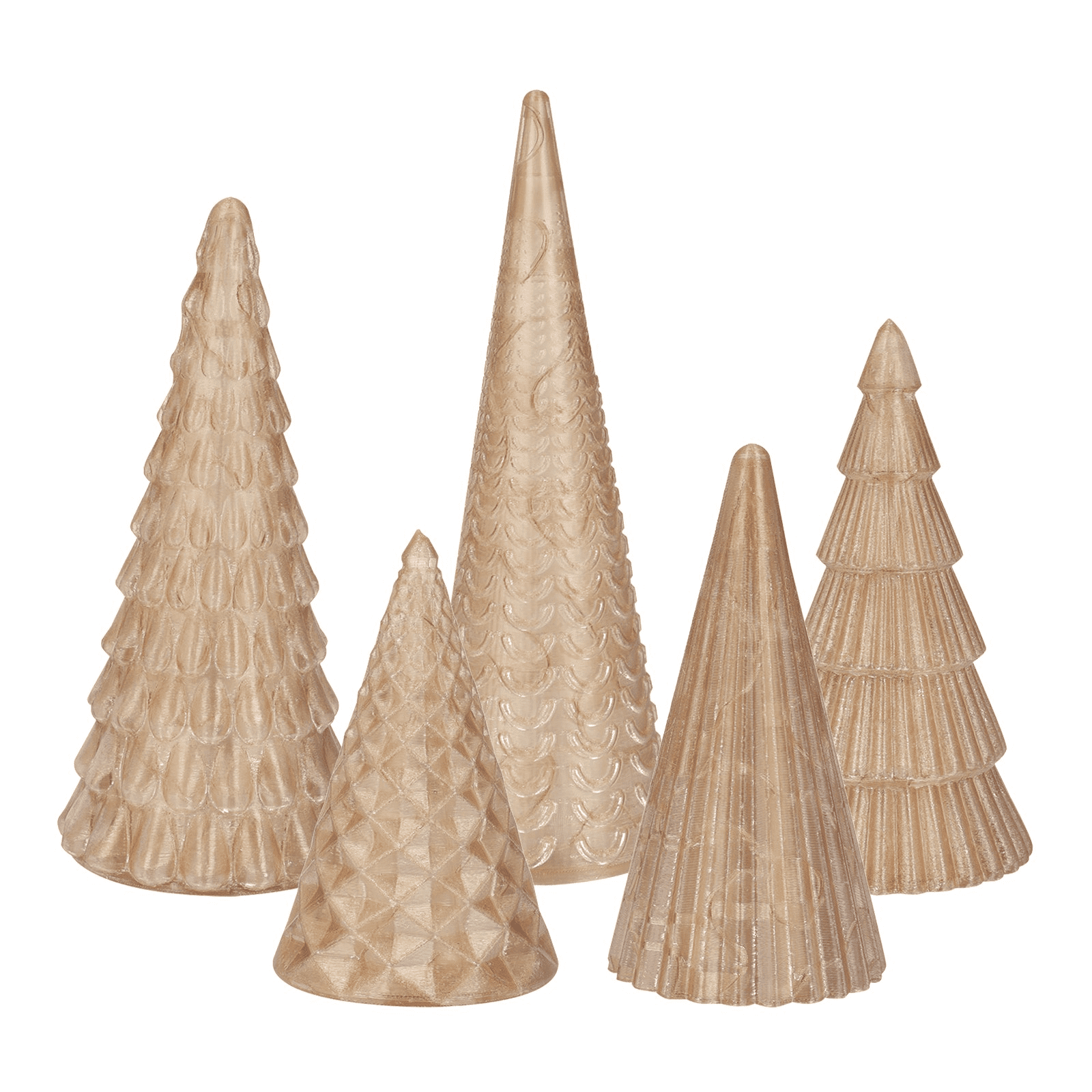 Set Of 5 Llluminated Plastic Trees 2026 New Christmas Trees with Led ...