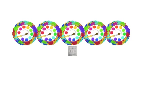 Set Of 5 Painting 18'' Balloons Birthday Party Decorations Art Paint ...