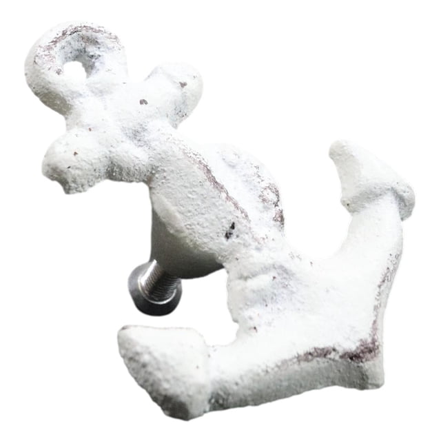 Set Of 6 Aged White Marine Sea Sailor Ship Anchor Drawer Cabinet Door ...