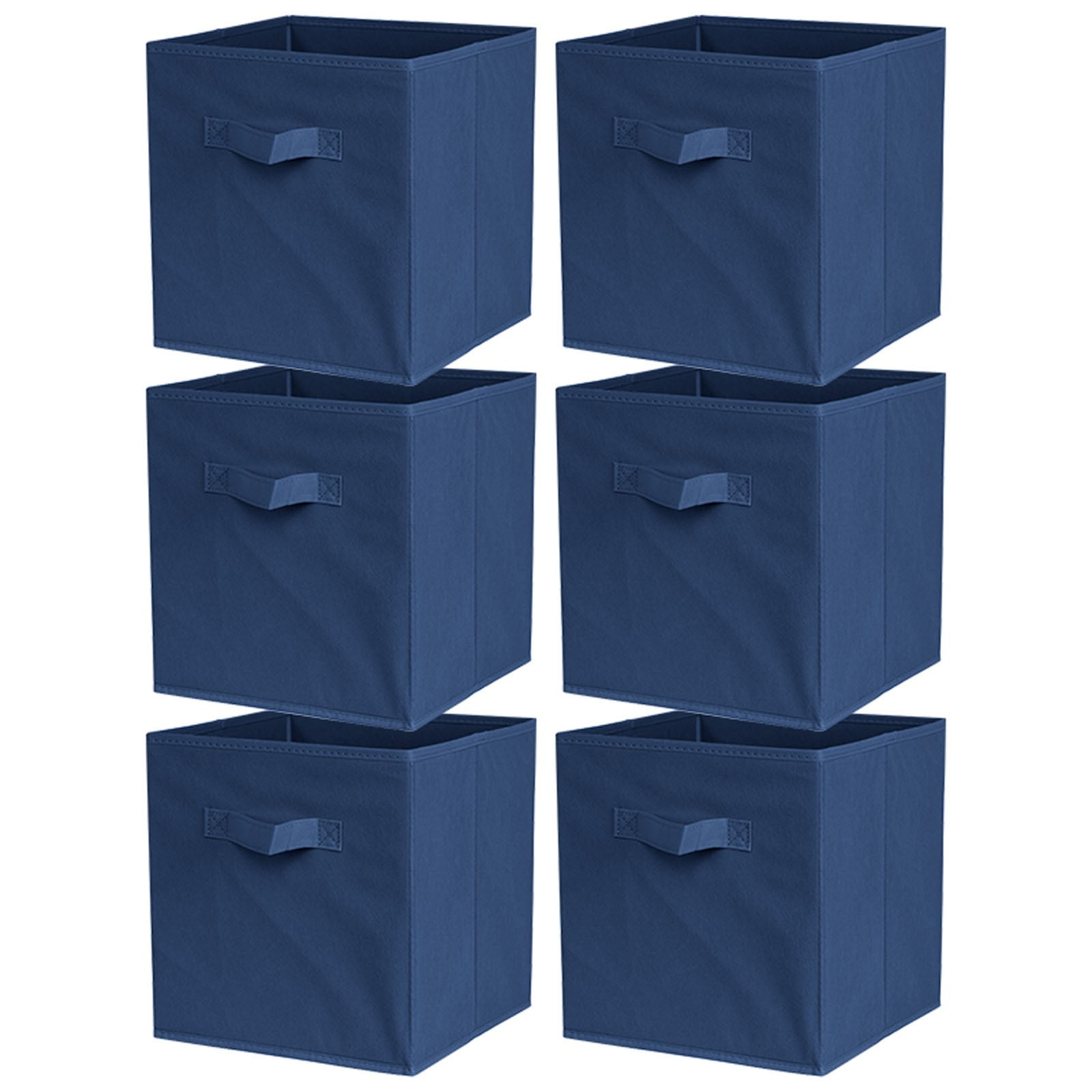 Set Of 6 Collapsible Fabric Cube Storage Bins 11 Storage Box - Walmart.com