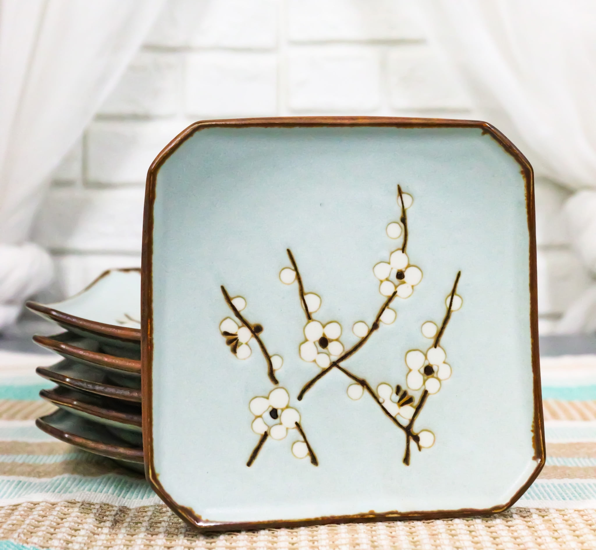 Set Of 6 Sakura Cherry Blossoms Japanese Porcelain Appetizer Salad ...