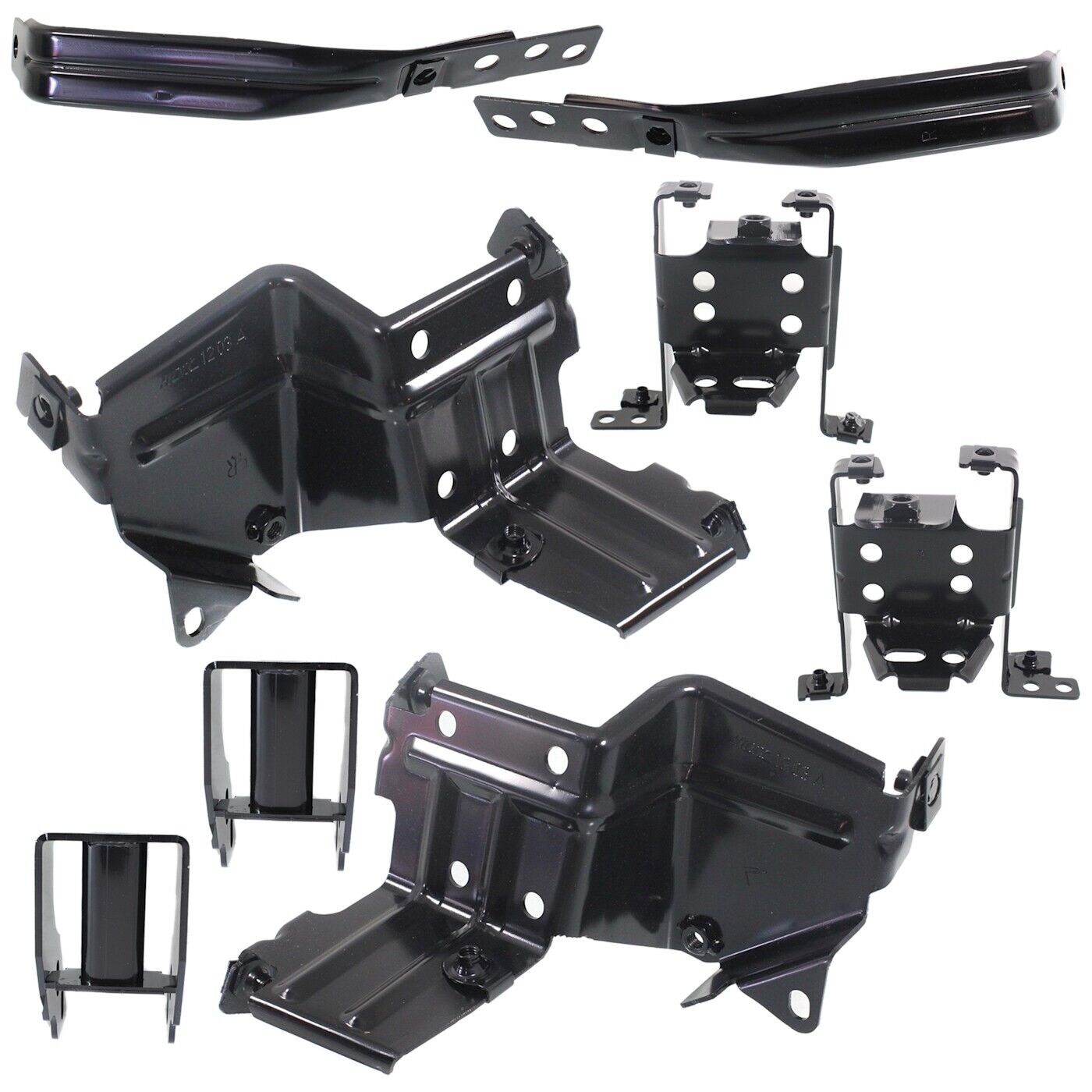 Set Of 8 Bumper Face Bar Brackets Retainer Mounting Braces Inner ...