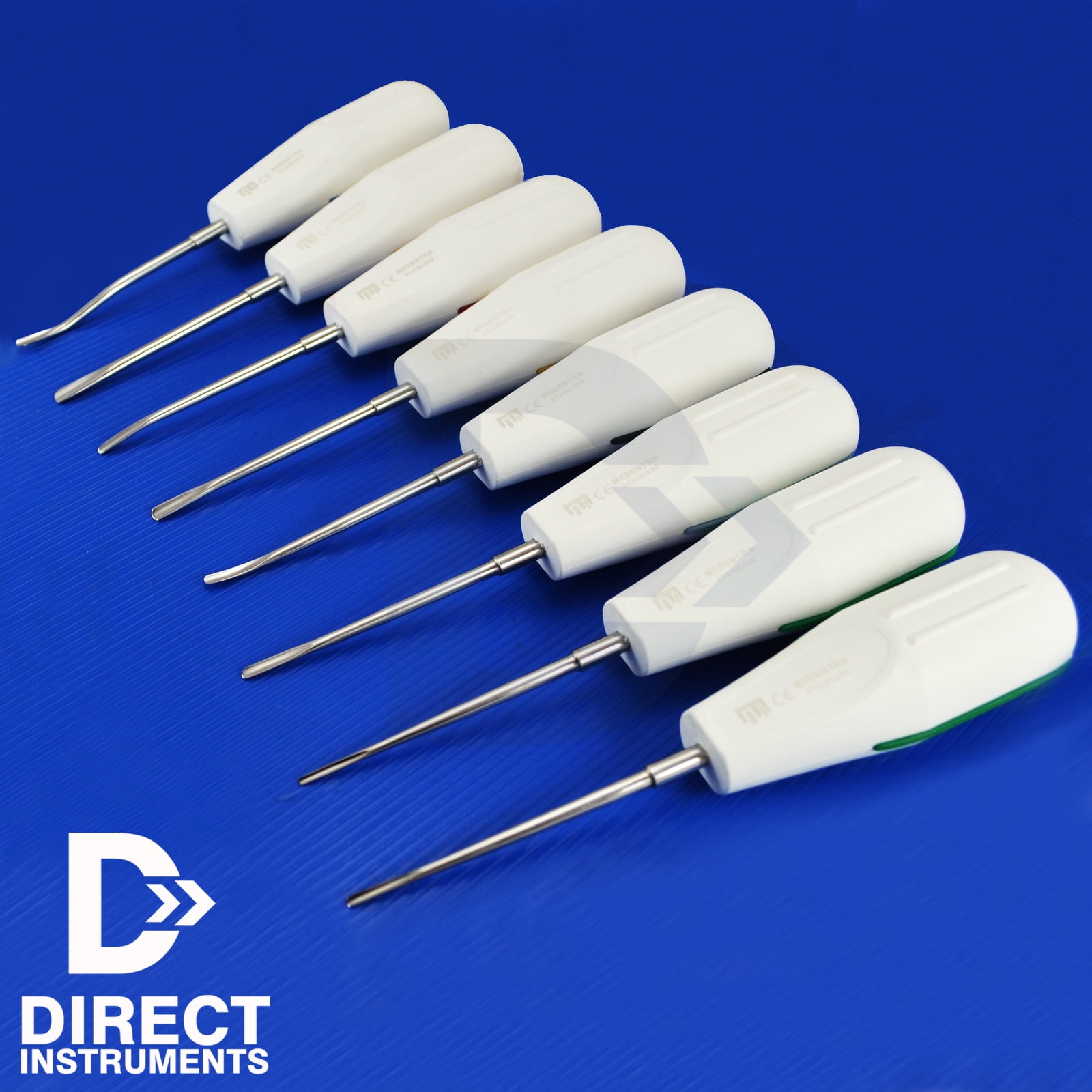Set Of 8 Luxating Root Elevators Oral Surgery Tooth Extracting ...