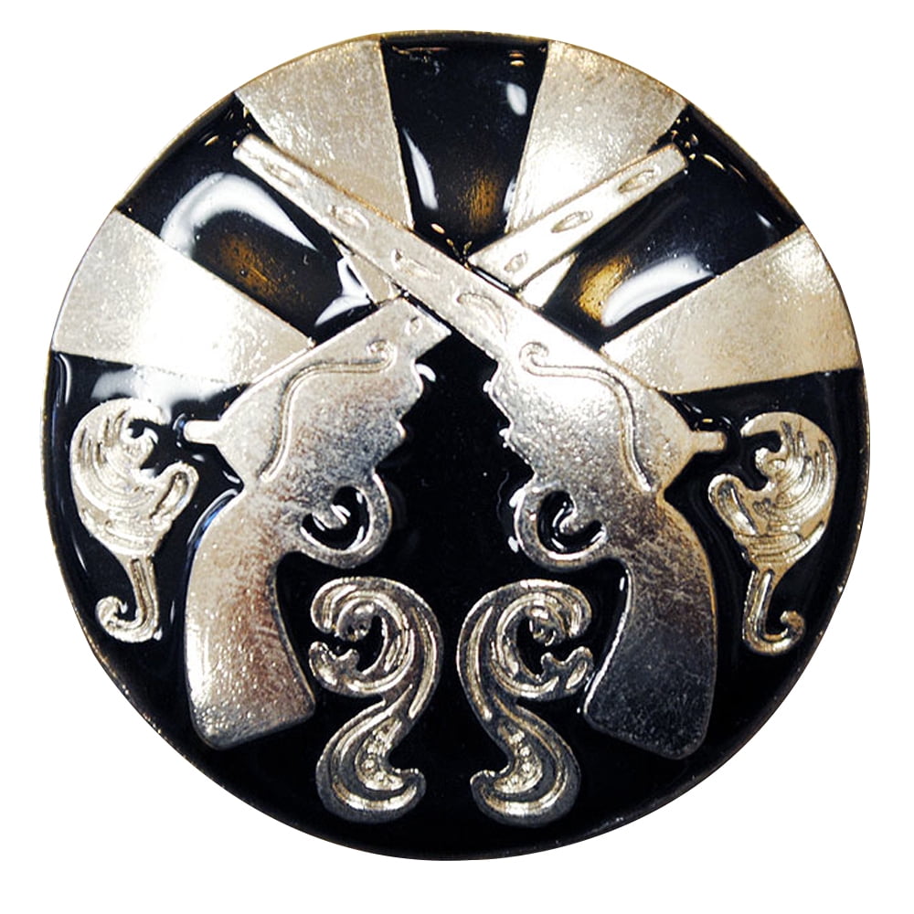 Set Of 8 Western Screw Back Concho Cross Gun Black Saddle Bling Cowgirl ...