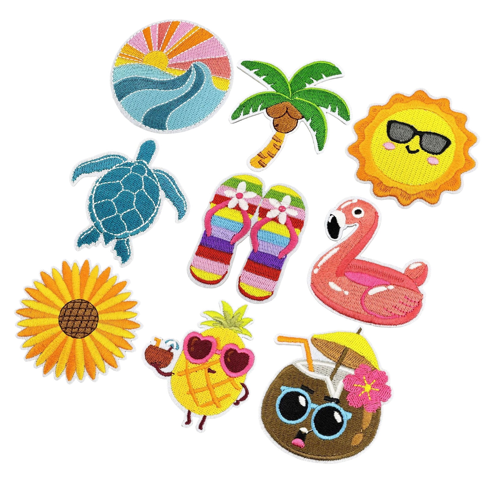 Set Of 9 Lovely Cartoon Theme Cloth Patches Repair Patches With Iron On ...