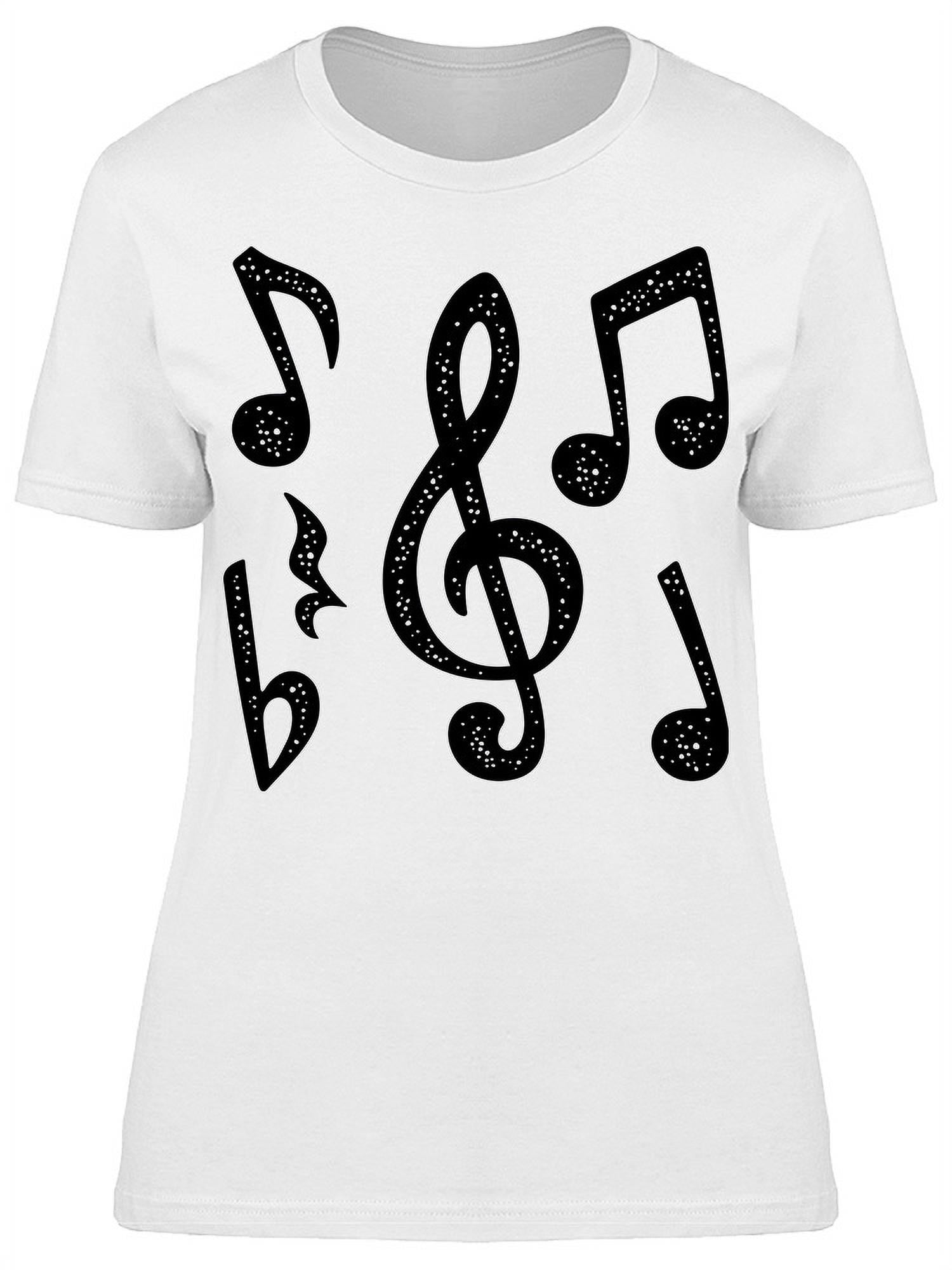 Set Of Music Notes T-Shirt Women -Image by Shutterstock, Female XX ...