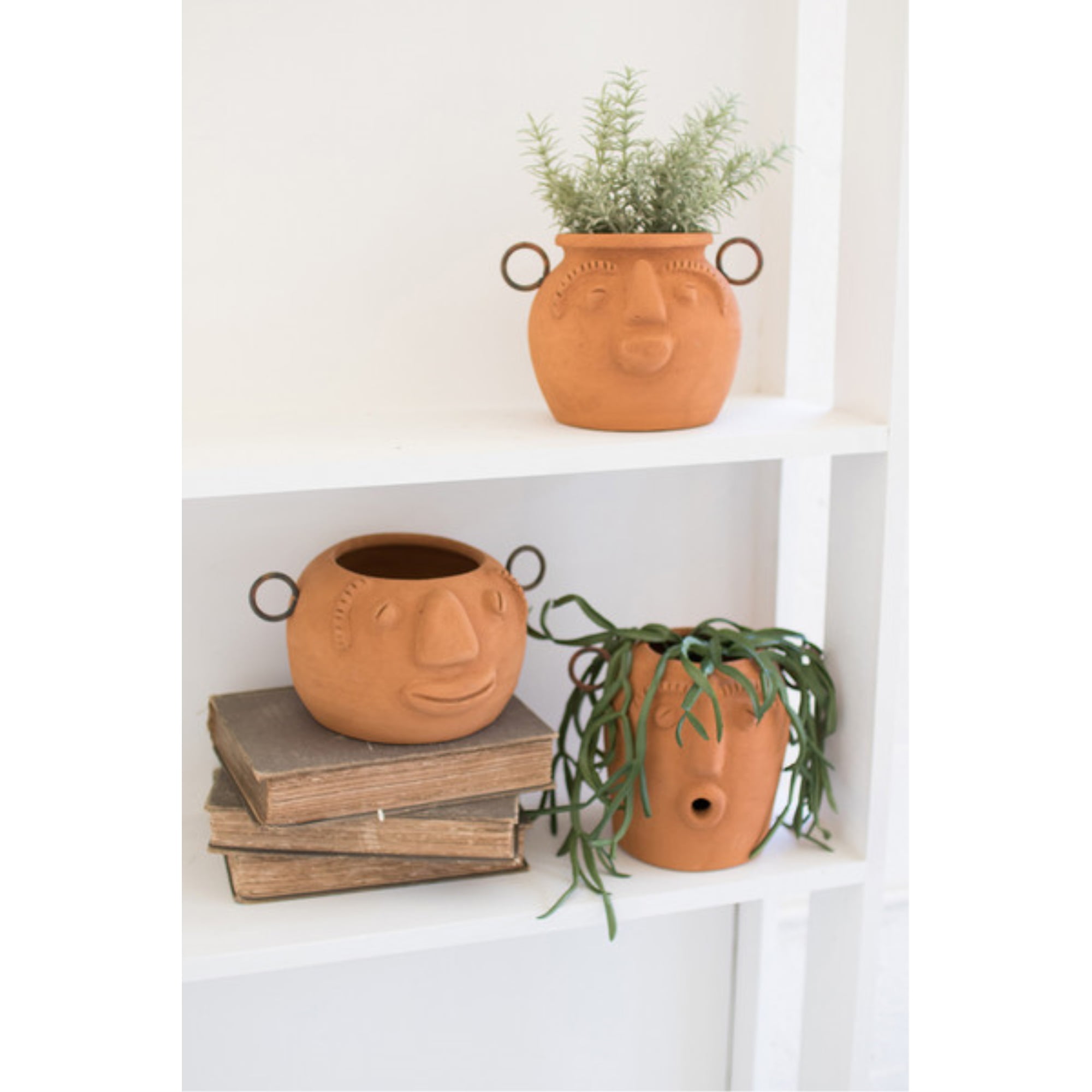 Funky Face Clay Planters | Window boxes for garden centers - Walmart ...