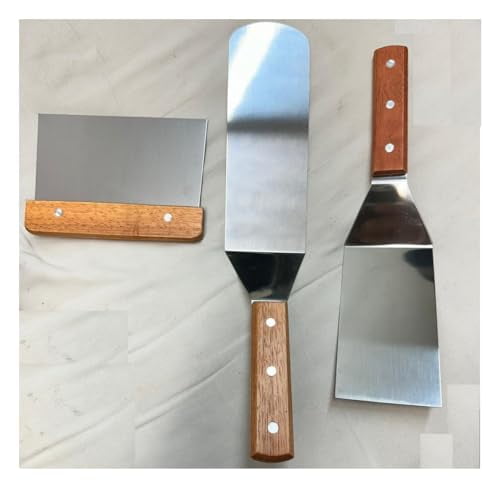 Set Of Three Mexican Style Wood Stainless Steel Madera Wooden Handle ...
