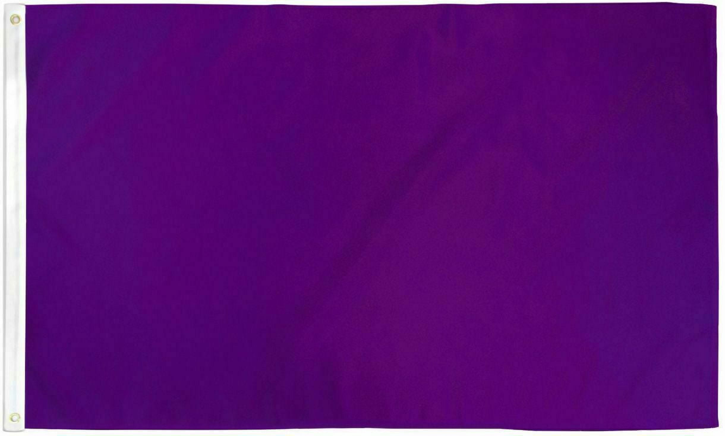 Set Of Two (2) PURPLE Solid Color Flag 3x5ft Blank Flag SUPER POLYESTER ...