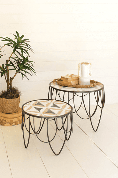 Kalalou Stair Step Wood and Metal Display Unit - Walmart.com