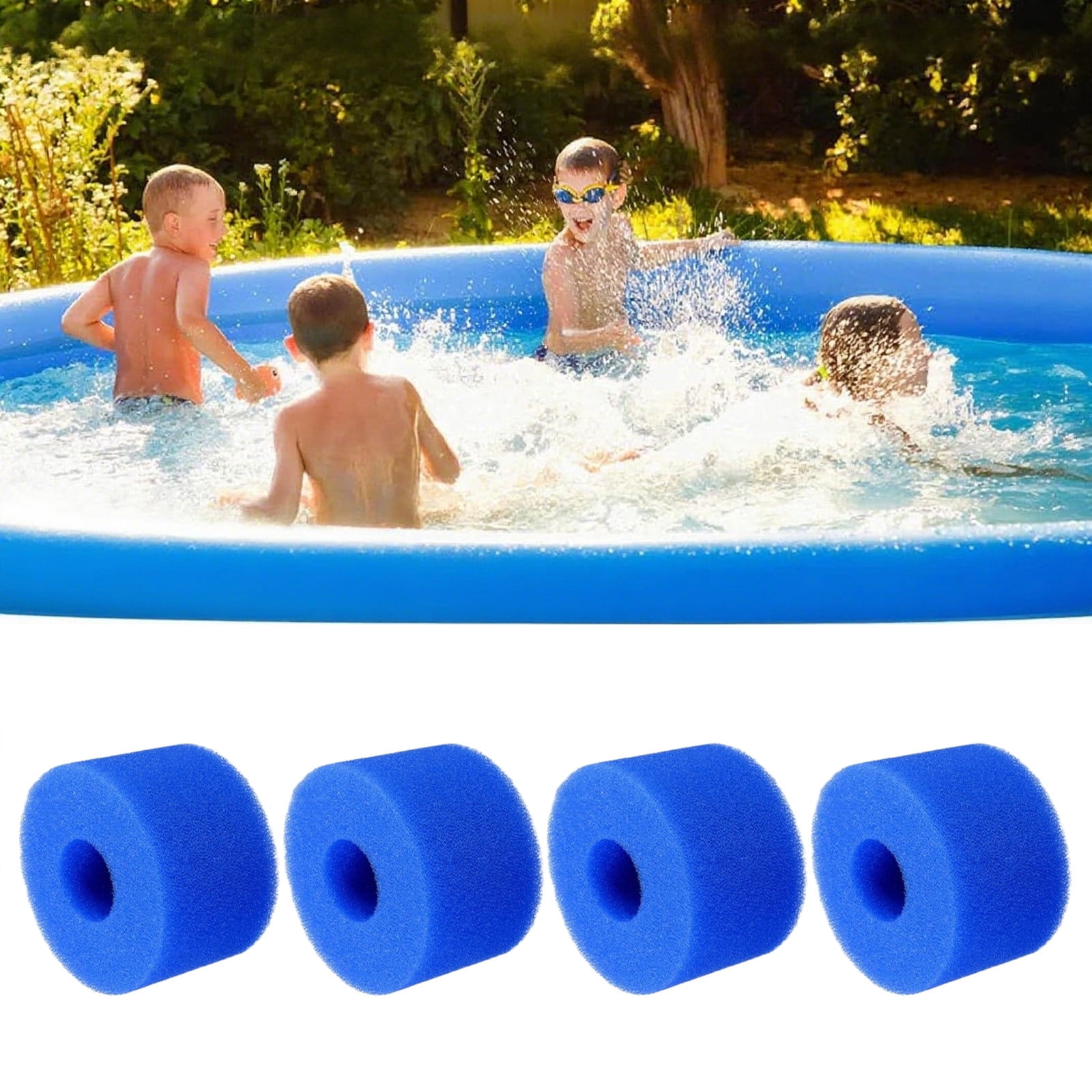 Set Pool Filter Sponge Filter Sponge Reusable Washable Pool Filter ...