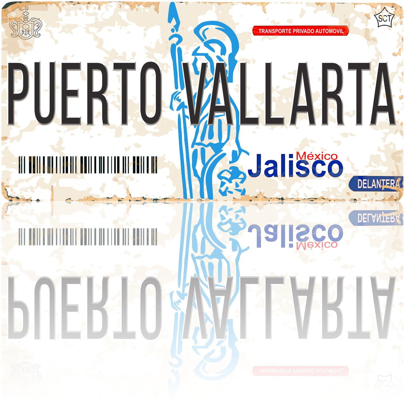 Set Puerto Vallarta Jalisco Mexico - Aluminum Novelty Vanity Plate ...