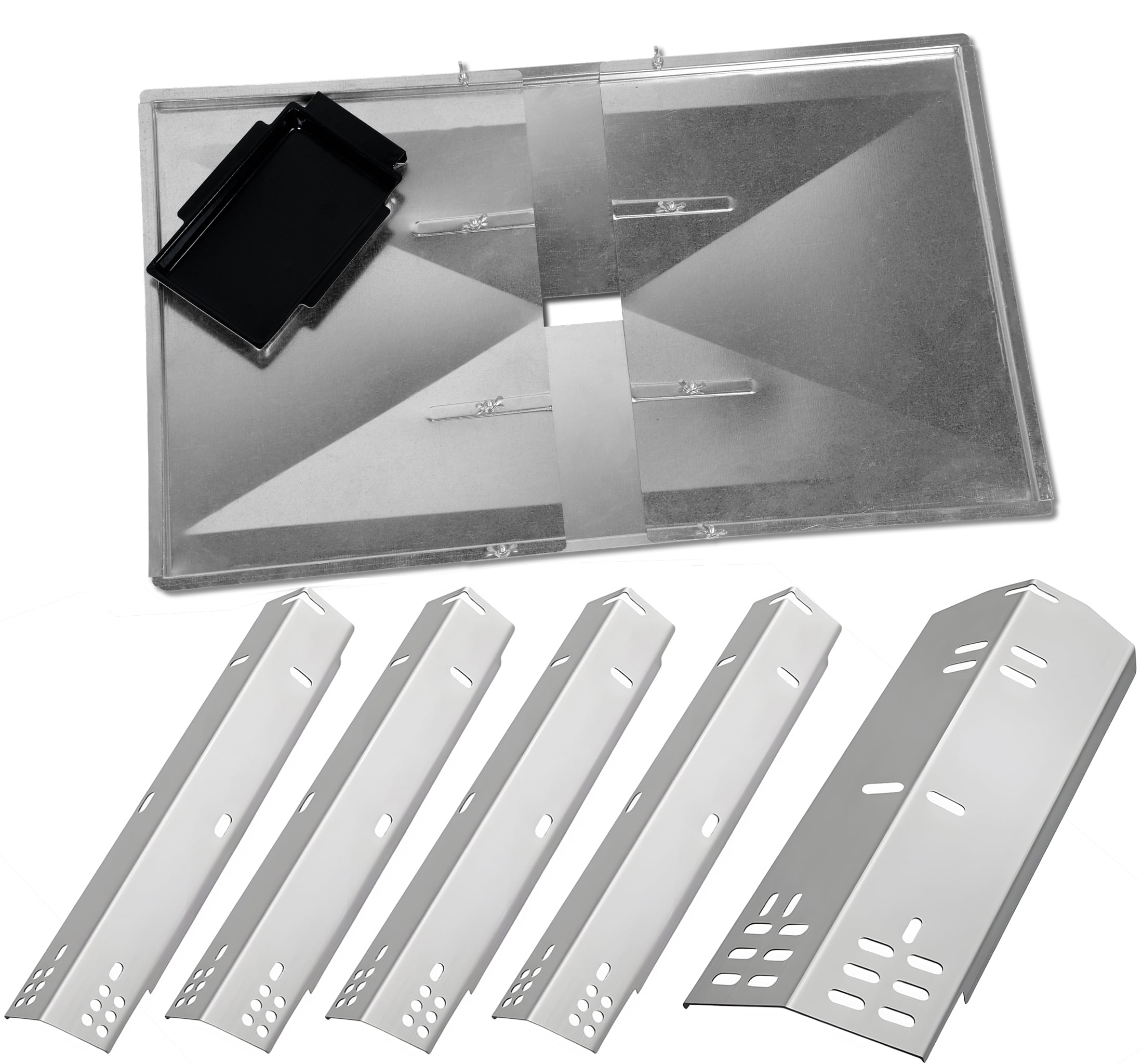 Set of Replacement Grease Tray (27 to 30 inches) and 5 Heat Plates for ...