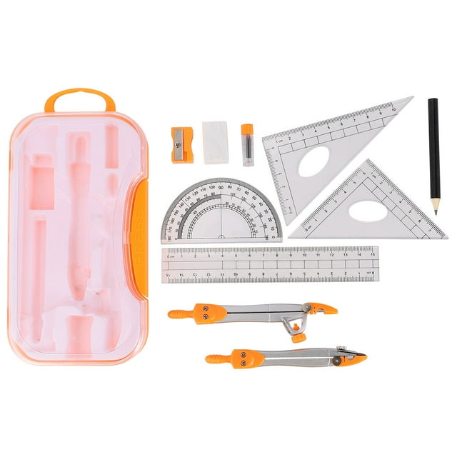 Set Ruler Compass Maths Geometry Drawing Protractor Math Tool Kit ...