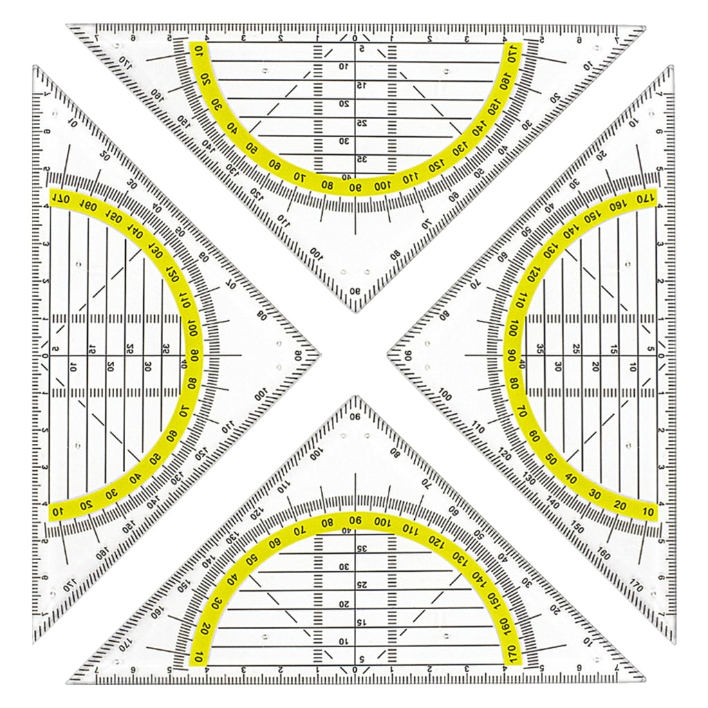 Set Square 180 Degrees Math Protractors Multifunctional Geometry ...