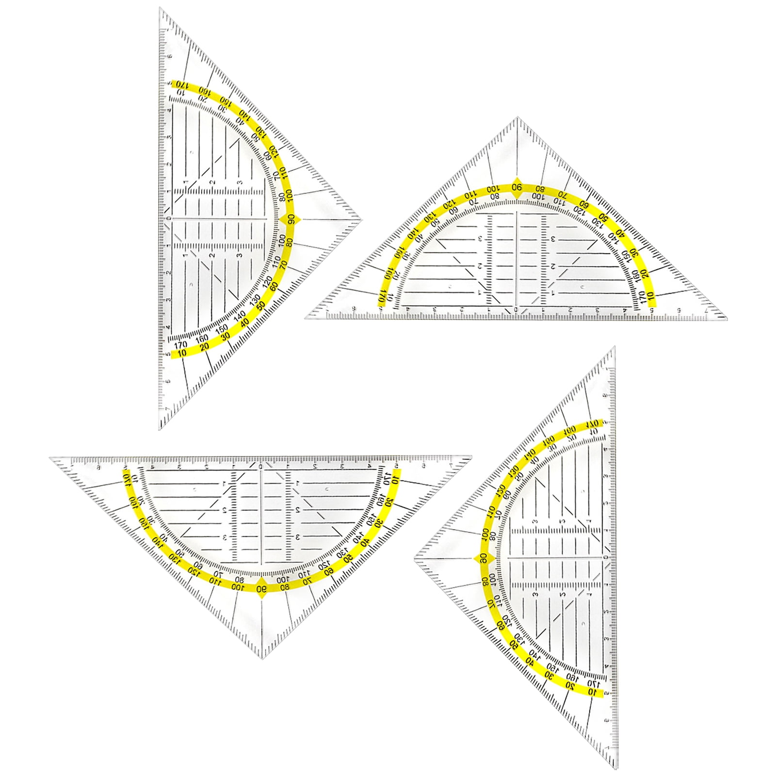 Set Square with 180 Degrees Math Protractor Multifunctional Geometry ...