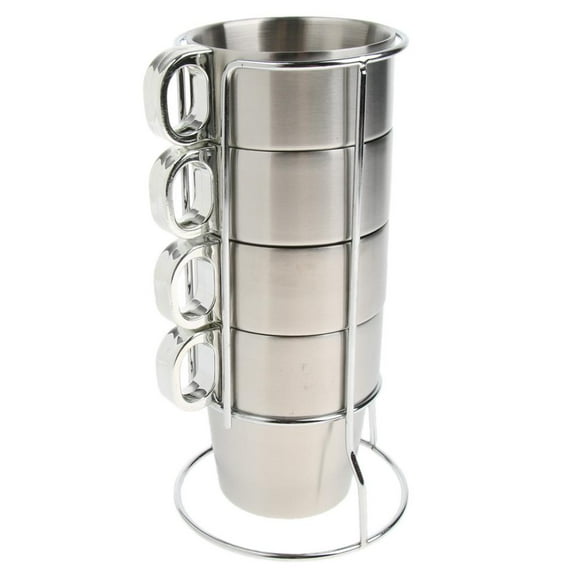 Stackable Coffee Mugs With Rack