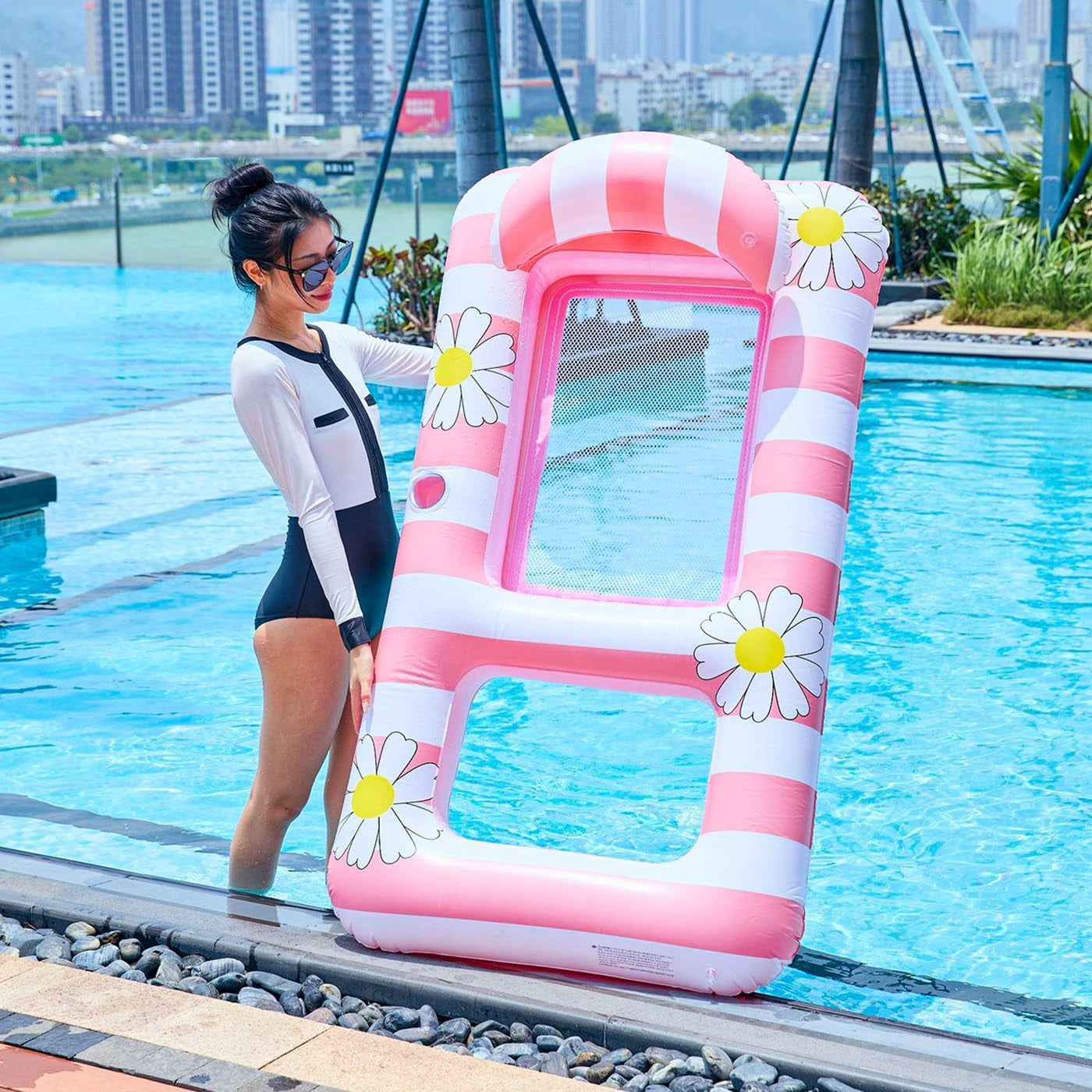 Set of Striped Pool Floats Adult-Extra Large Bachelorette Pool ...