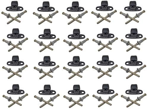 (Set of TWENTY) BLACK Turn Button Fastener Soft Top Canvas Retainer ...