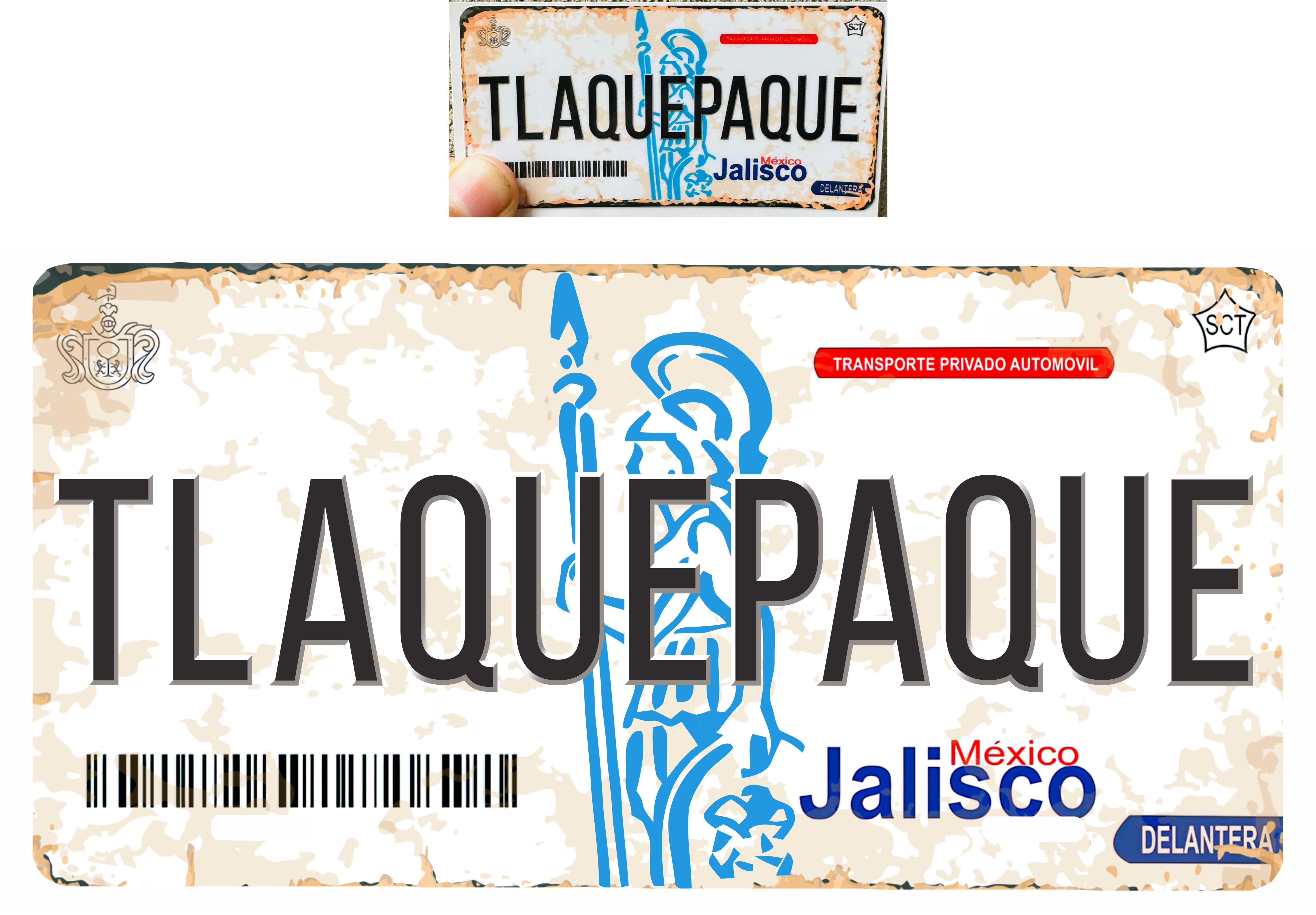Set Tlaquepaque Jalisco Mexico - Aluminum Novelty Vanity Plate Placa ...