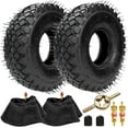 Set of Two 4.10/3.50-4 4.10-4 410-4 Tire and Inner Tube with Bent Valve ...