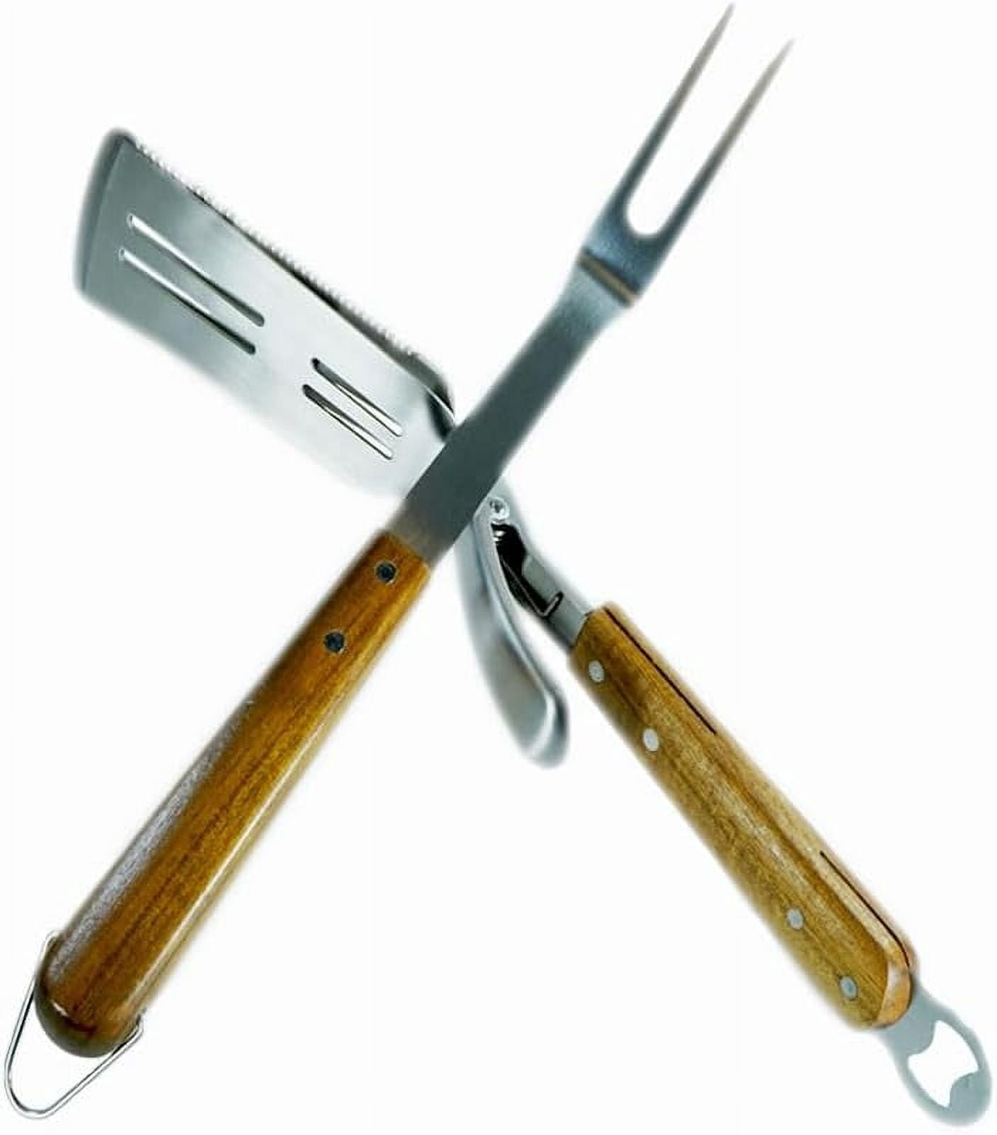 Set of Two 5-in-1 BBQ Spatula and Butcher's Fork(Spatula Cutter Cutter ...