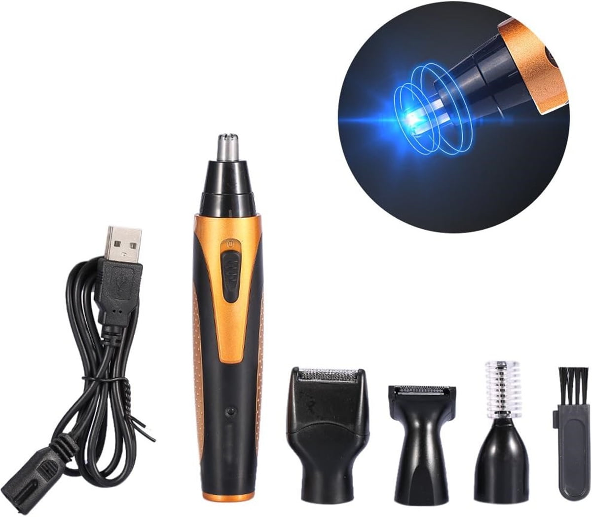 A Set USB Rechargeable Trimmer Clipper,Ear and Nose Hair Trimmer Kit ...