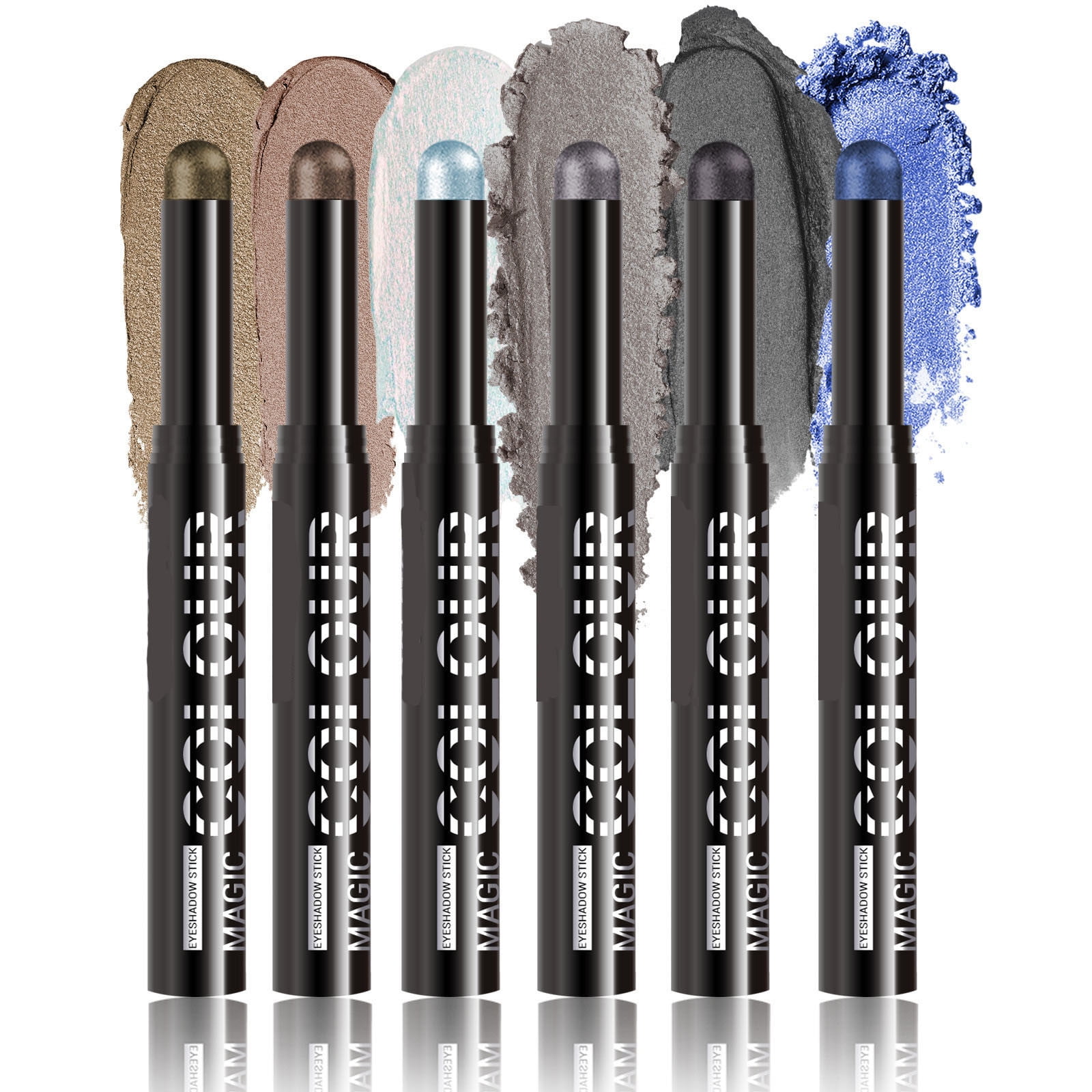 Set Up Spray Eye Shadow Stick Set 6-color High Gloss Stick Pearlescent ...
