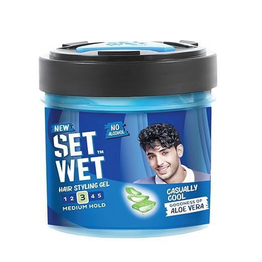 Set Wet Styling Hair Gel for Men - Casually Cool, 250gm | Medium Hold ...