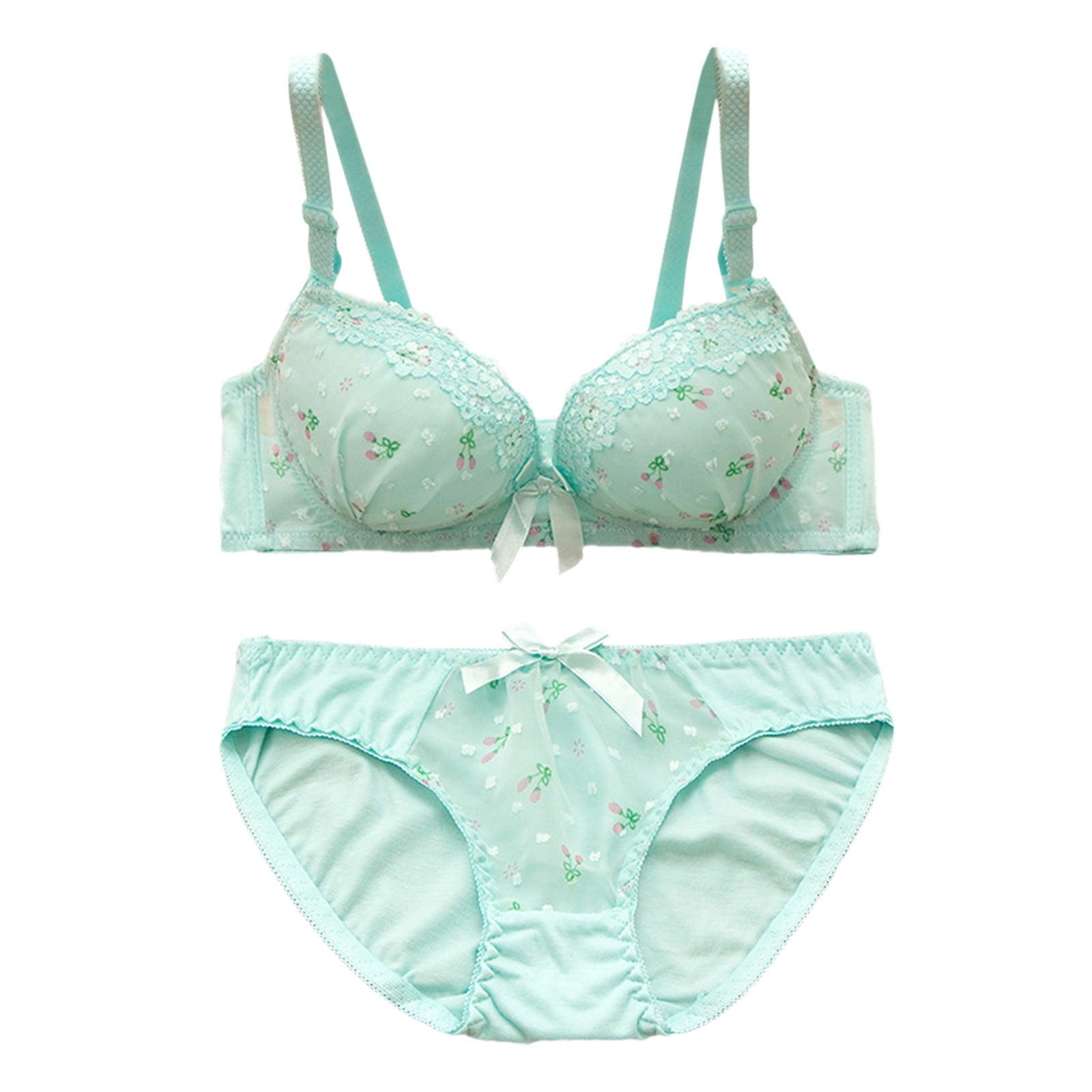 Set for Women Soft Lace Lingerie Set See Through Underwear Floral Lace ...