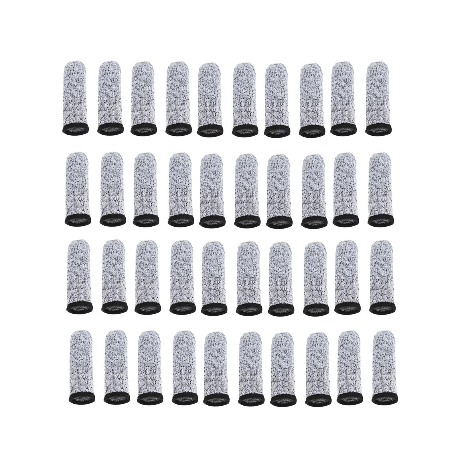 Set o 40 Cut Resistant Finger Cots HPPE Finger Sleeve Extender ...