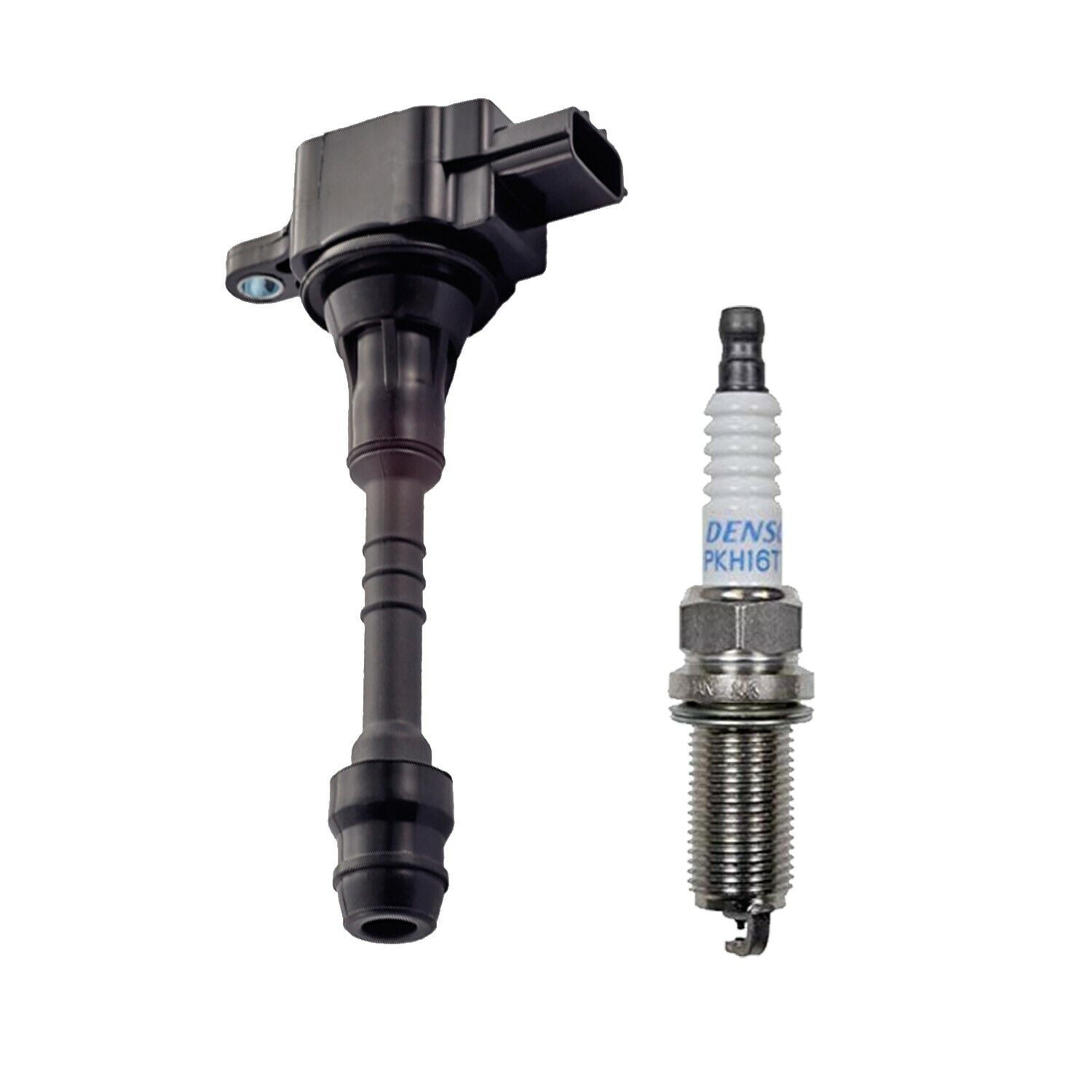 Set of 1 AD Ignition Coil + 1 Denso Platinum TT Spark Plug For Nissan ...
