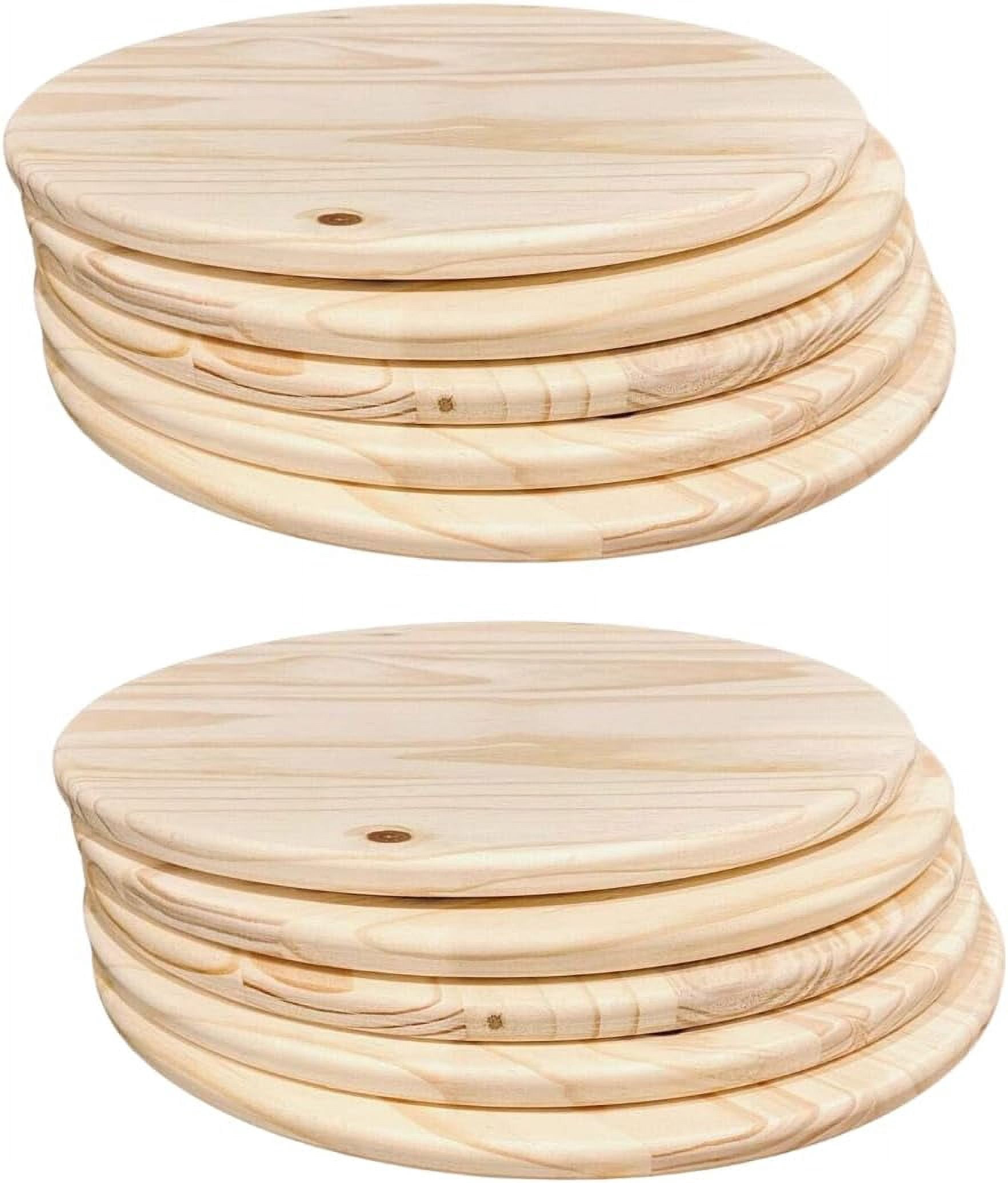 Set of 10-0.8 inch Thick, 12" Wood Circle for Crafts, Unfinished Wood ...