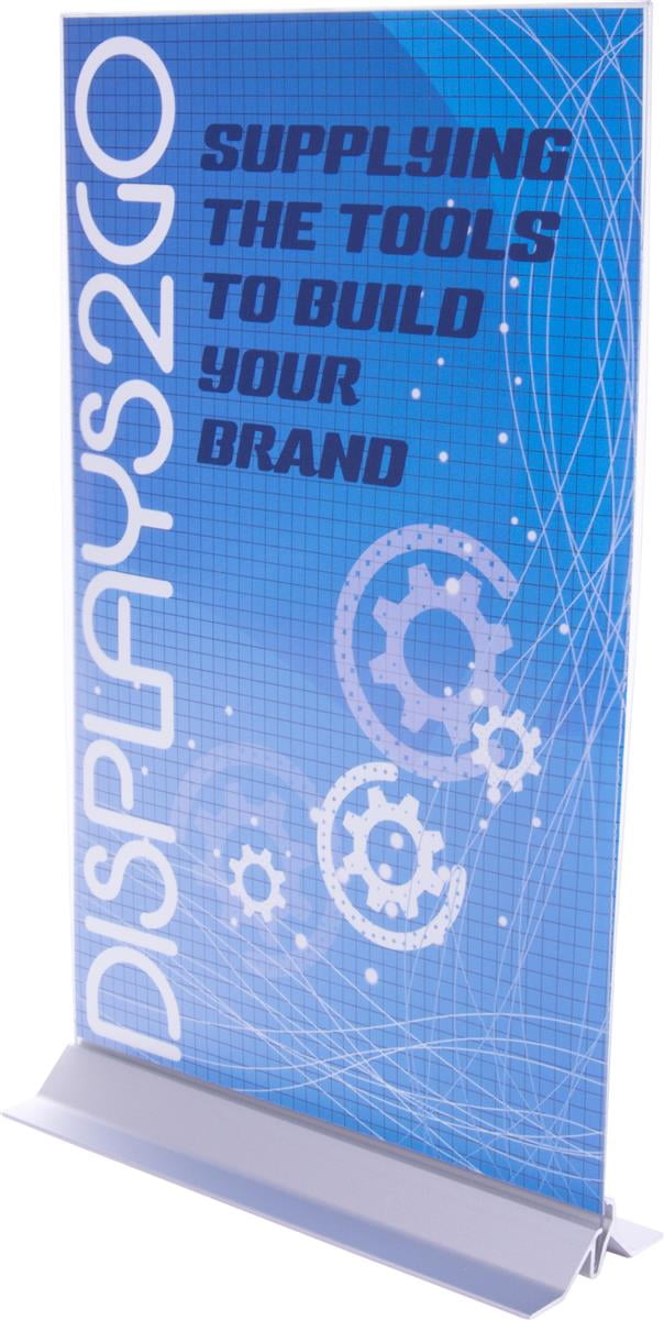 Set of 10 - 11x17" Sign Holder, Adhesive Aluminum Bottom, Clear Frame ...