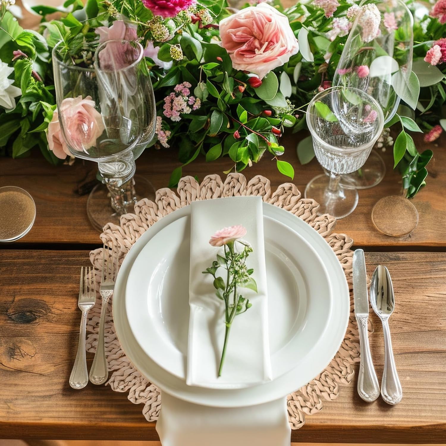 Set of 10 15'' Extra Large Round Corn Husk Placemats - Walmart.com