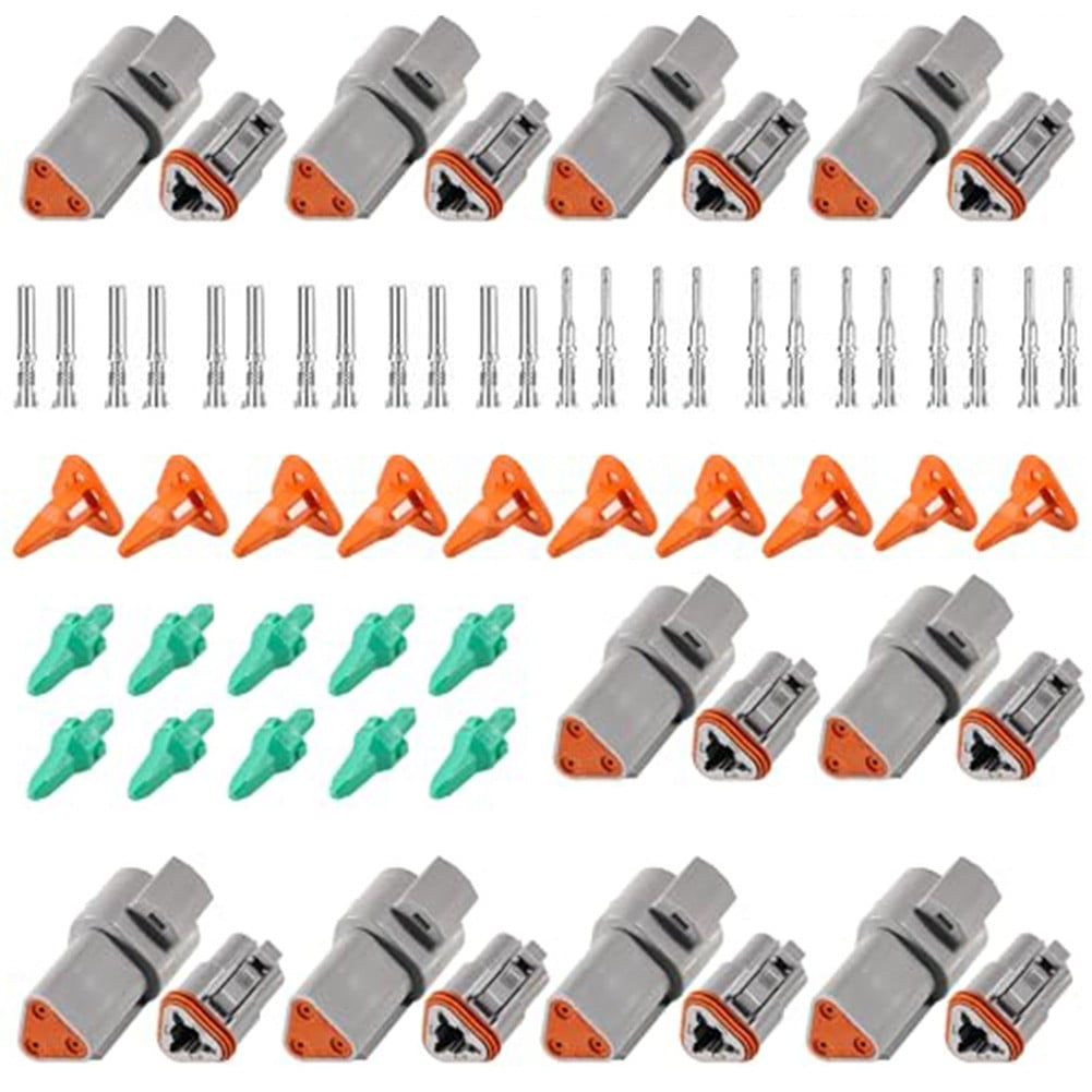 Set of 10 3-Pin Quick Connector for Car Motorcycle Truck Electric ...