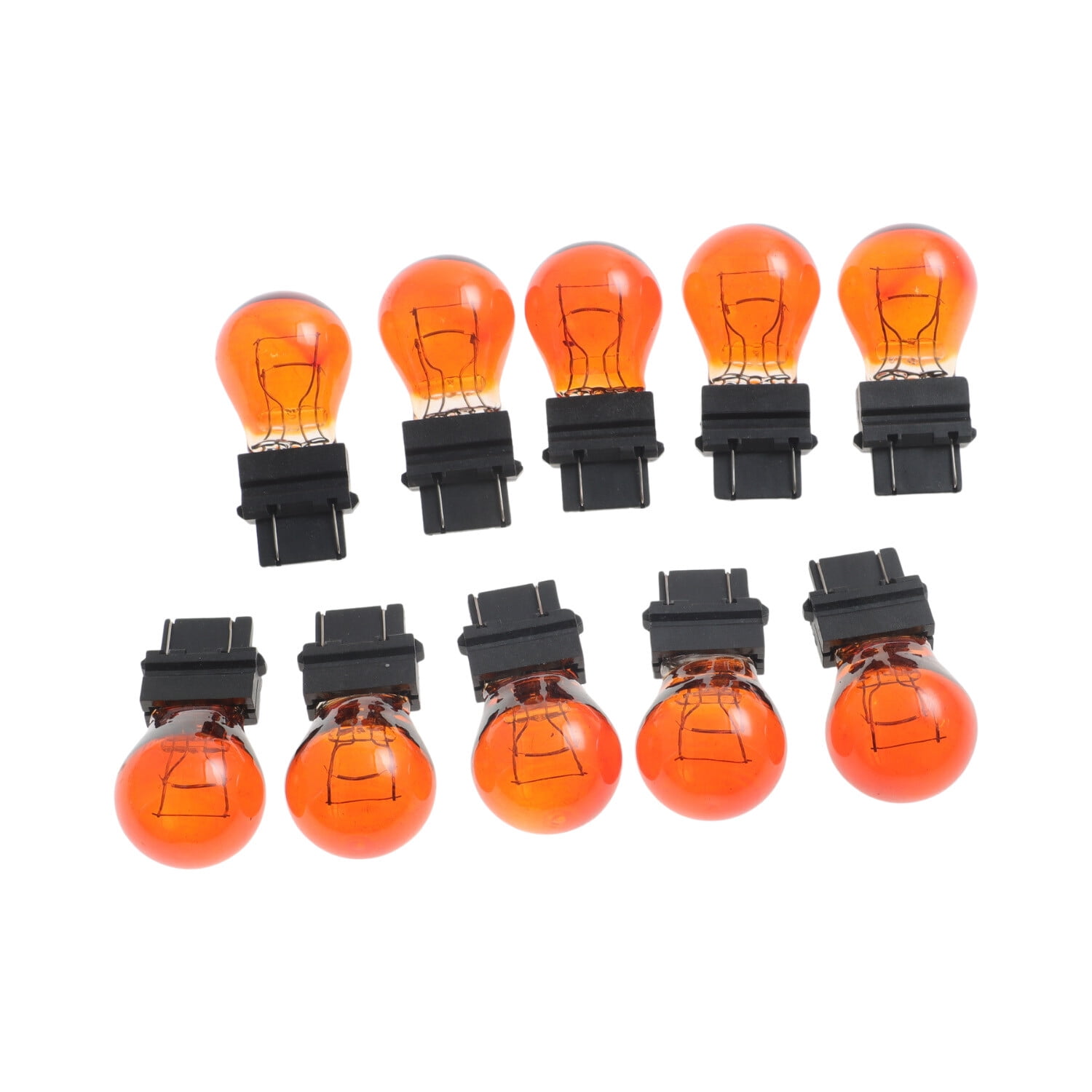 Set of 10 3157 Amber Turn Signal Parking DRL Daytime Running Lamp Bulb ...